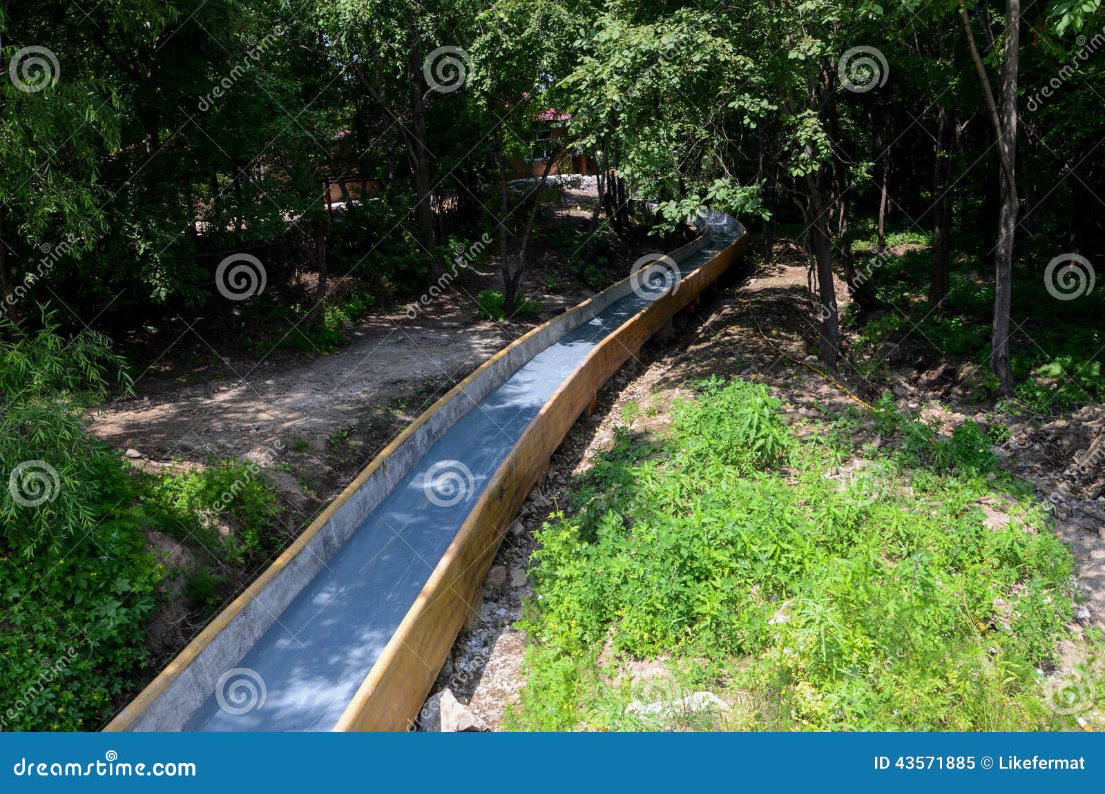 Slide in forest stock image. Image of childhood, ground - 43571885