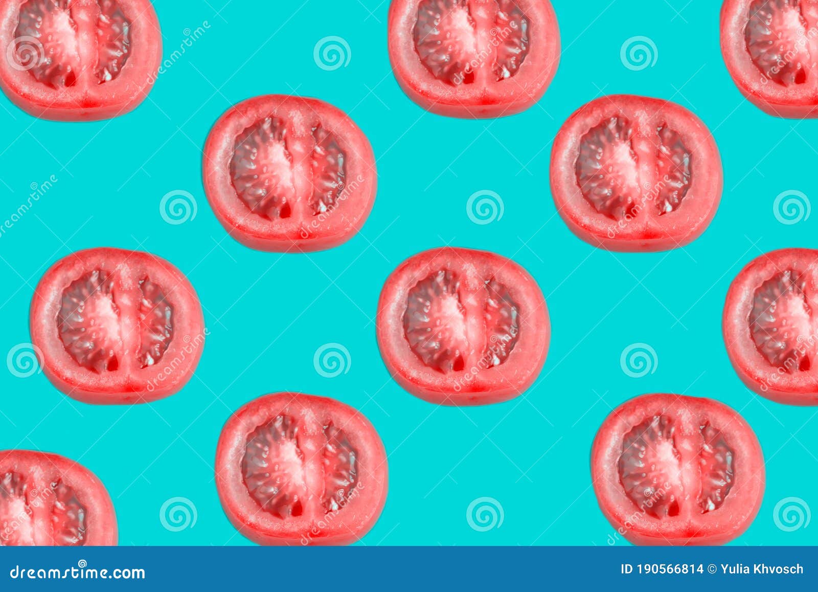 Slide Fresh Tomato Pattern on Blue Background Stock Photo - Image of ...