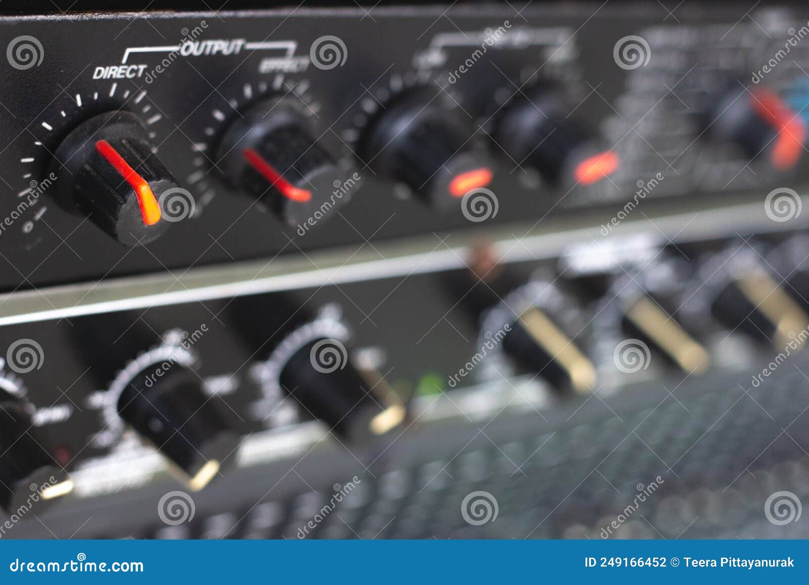 Slide and Knob To Adjust the Sound Frequency Equalizer Stock Photo ...