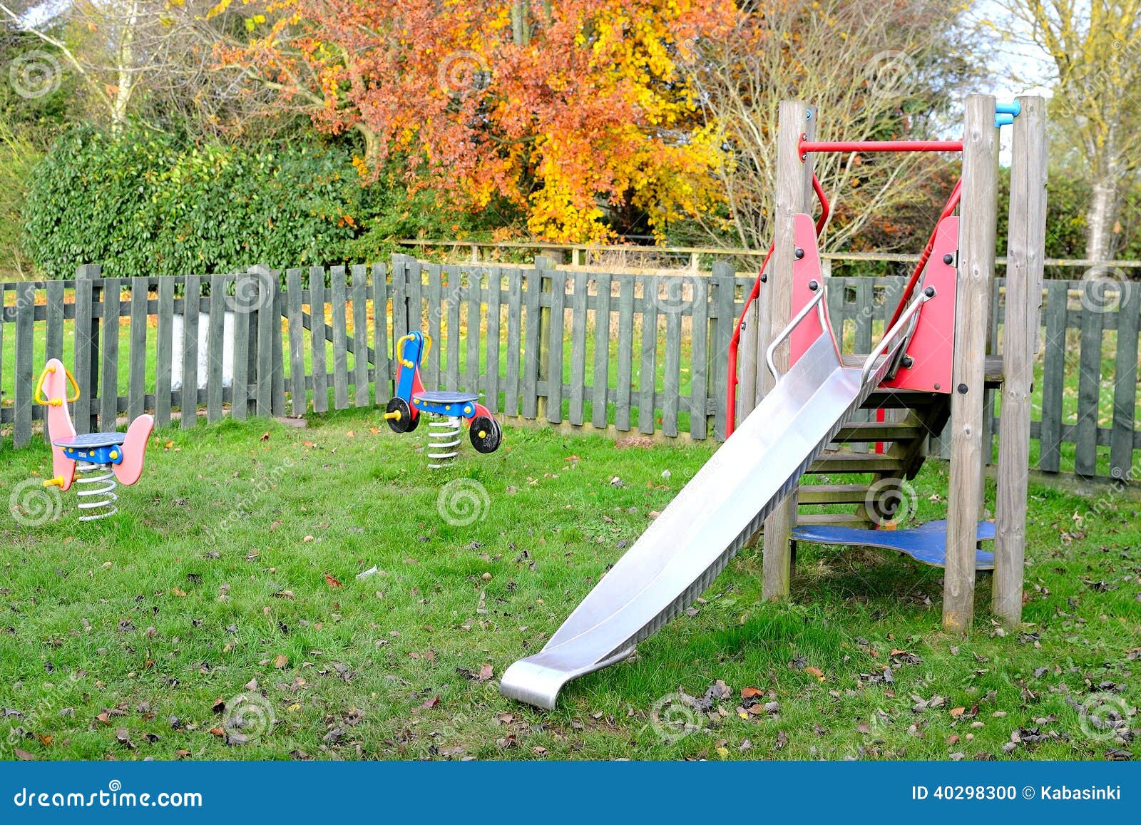 Slide in a Nursery Playground Stock Photo - Image of small, nurseries ...