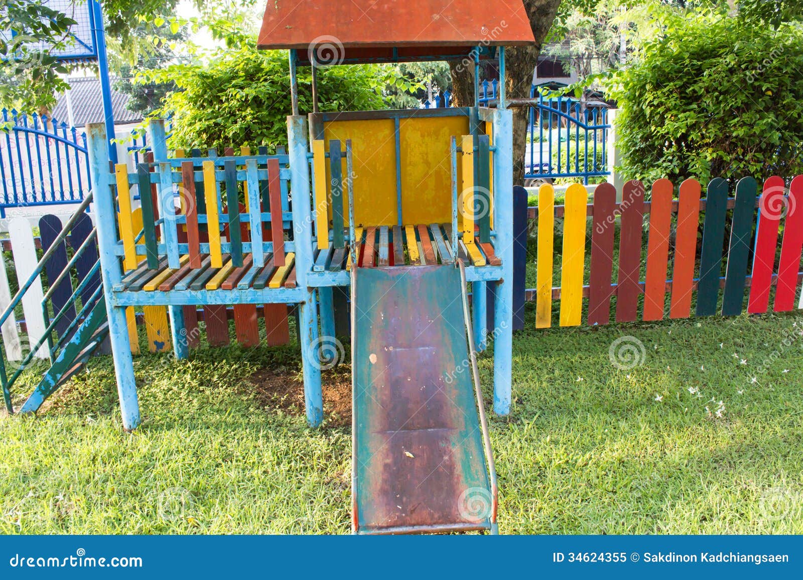 Slide in Playground stock image. Image of young, swing - 34624355