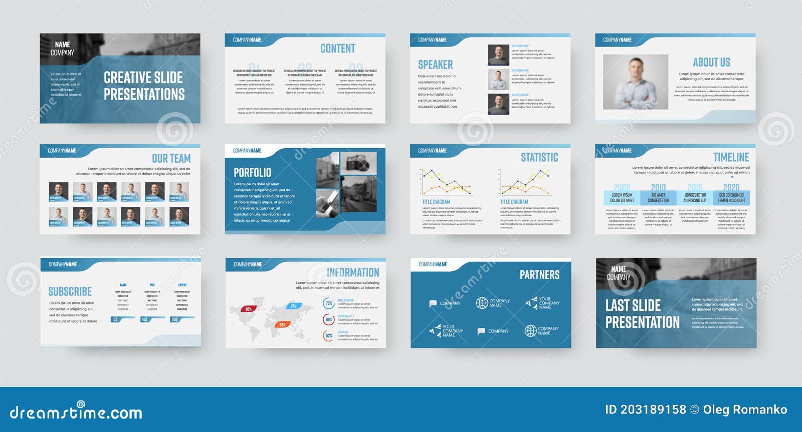 Slide Presentation Template For Use In Annual Report, Business ...