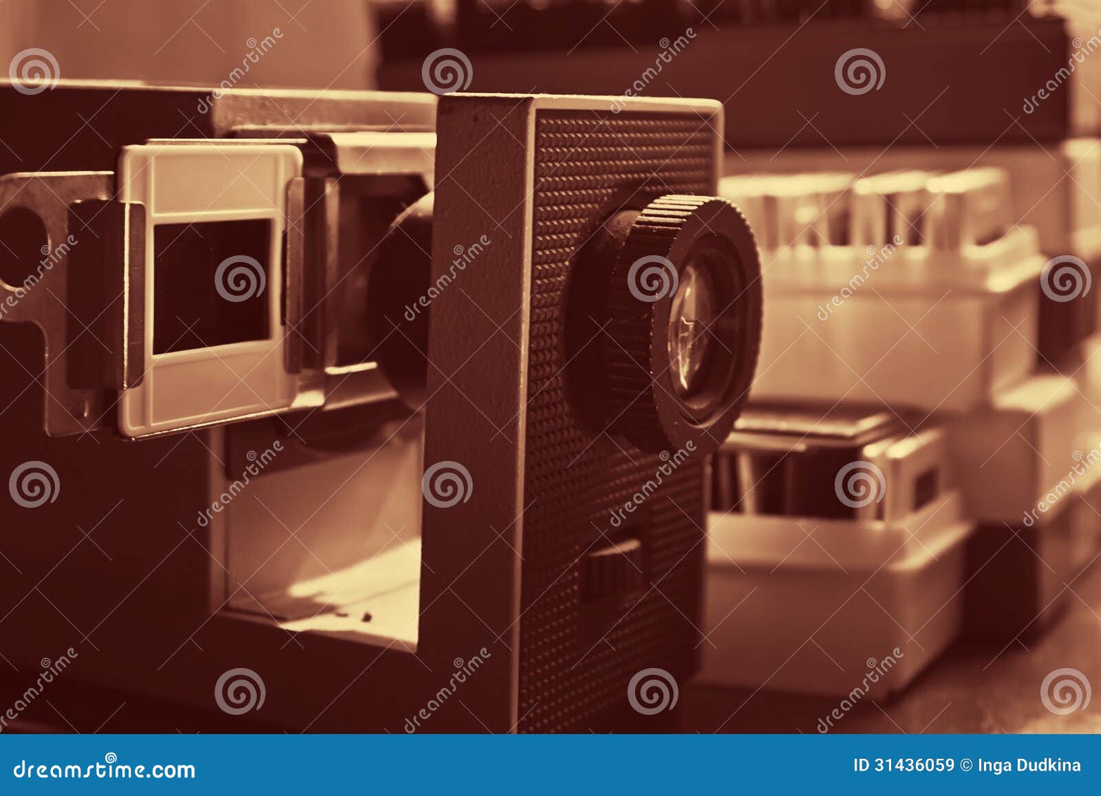 Slide projector and slides stock image. Image of stack - 31436059