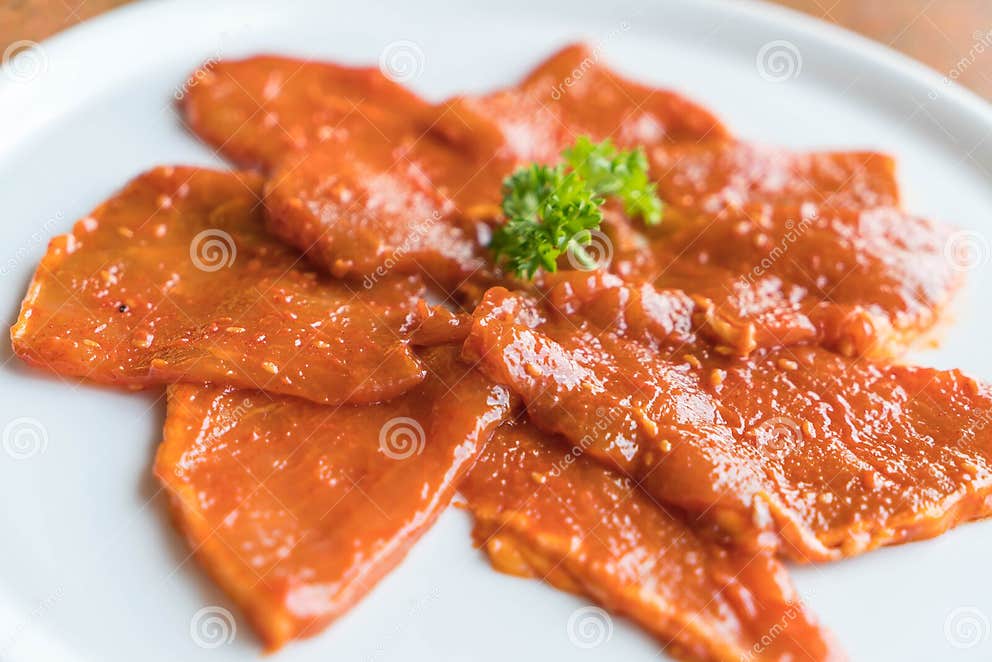 Slide raw meat stock photo. Image of bacon, food, dish - 91789132