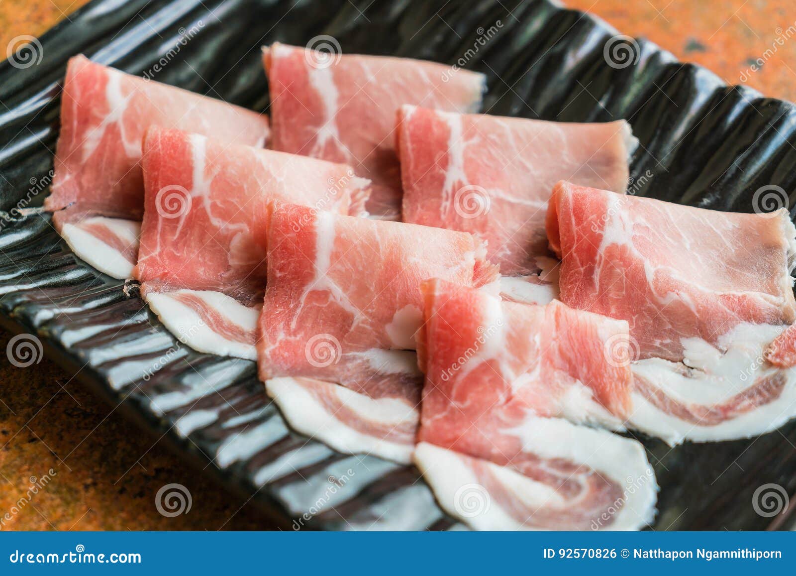 Slide raw meat stock photo. Image of green, gourmet, tasty - 92570826