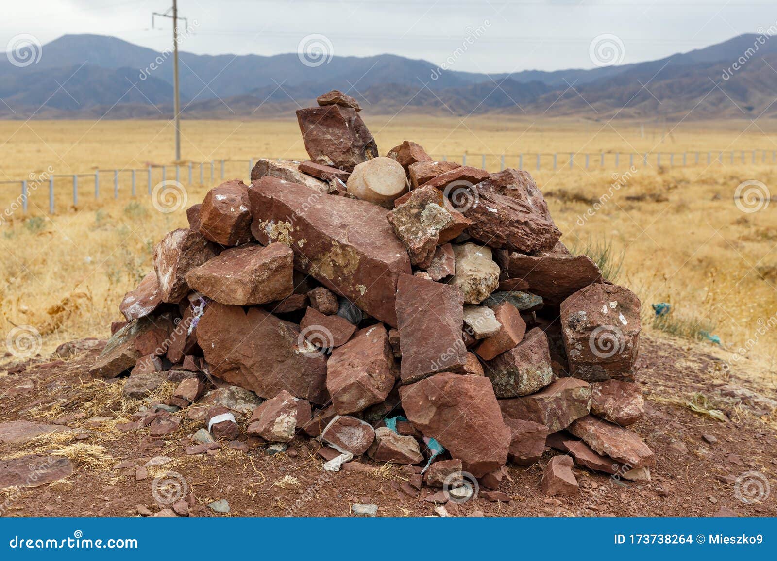 Slide of Red Stones, Akyrtas Palace Complex, Kazakhstan Stock Photo ...