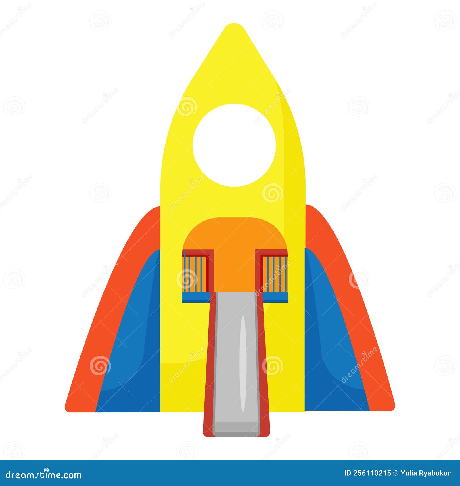 Slide Rocket Icon Cartoon Vector. Park Outdoor Stock Vector ...