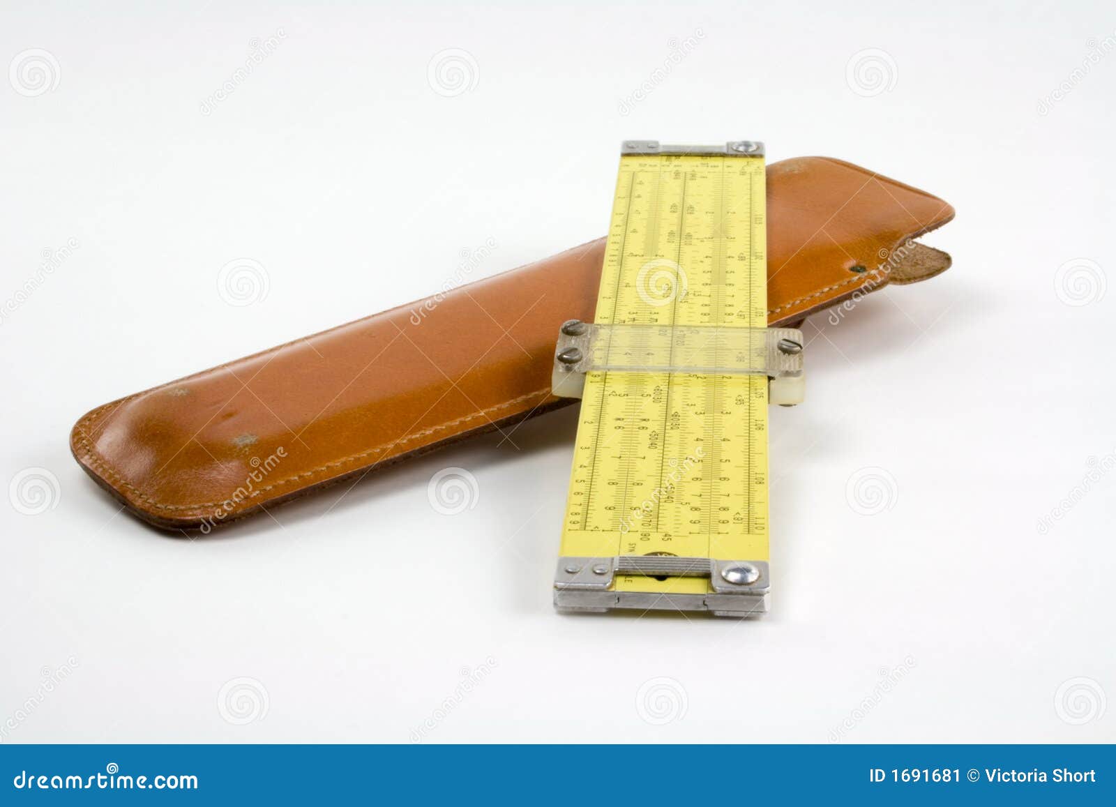 Slide rule and case stock image. Image of calculation - 1691681