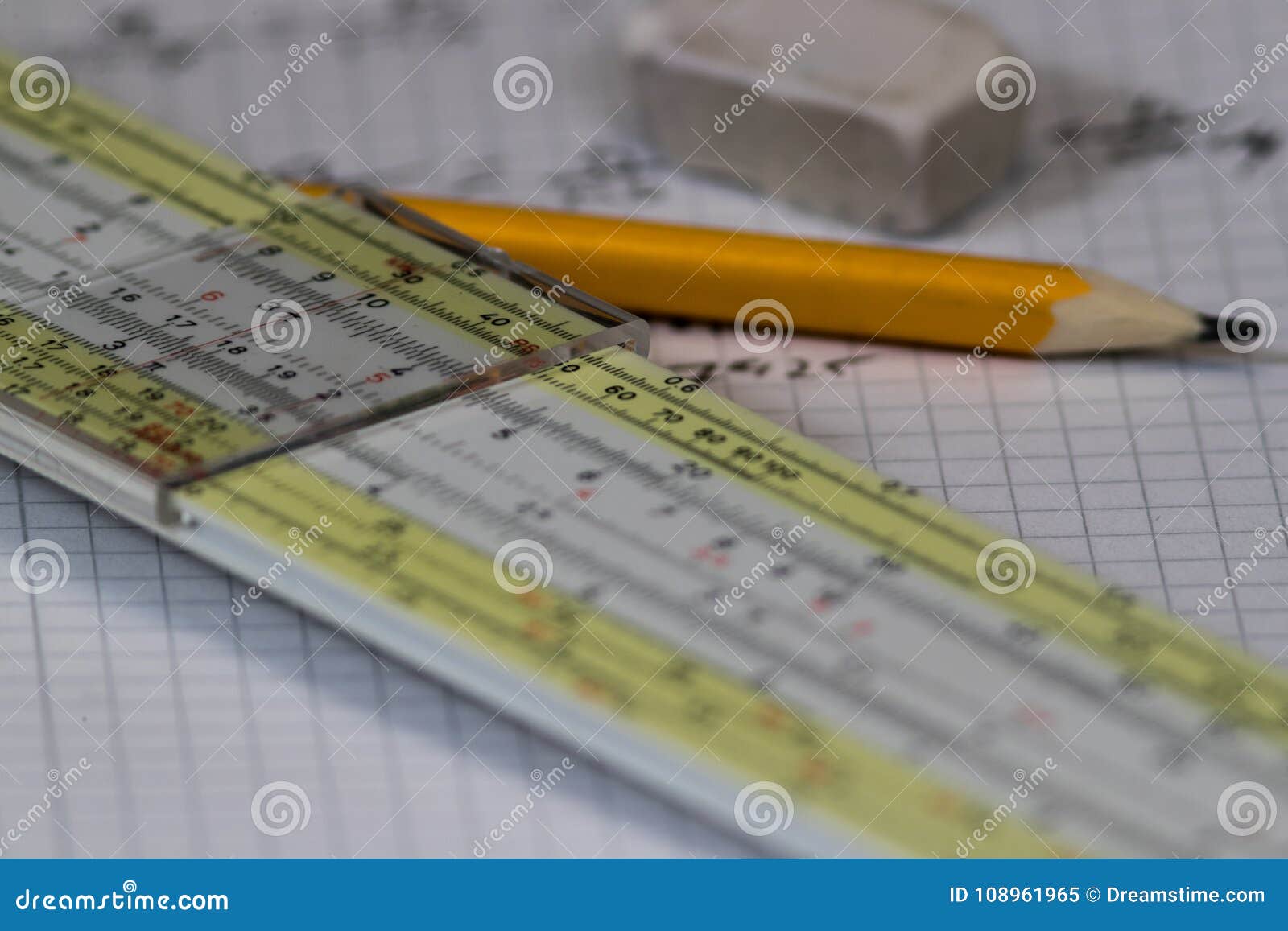 Slide Rule. a Mechanical Analog Computer. Stock Image - Image of think ...