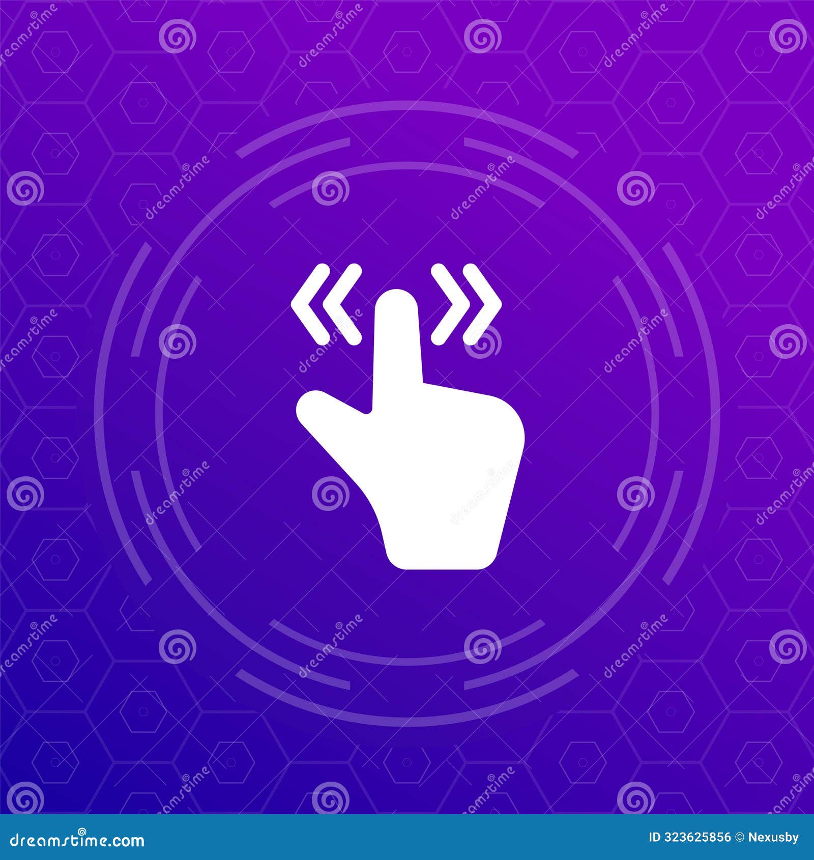 Slide, Scroll Icon, Hand Gesture Vector Pictogram Stock Vector ...