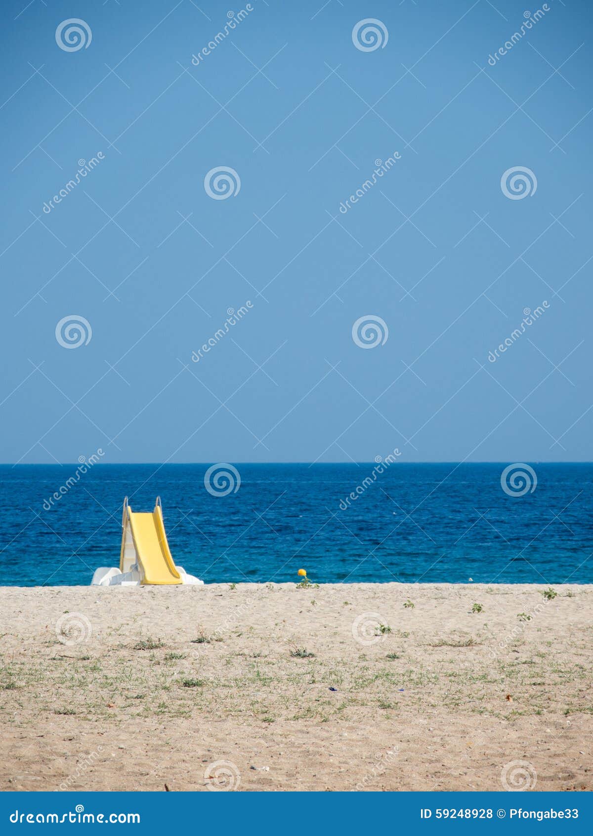 Slide at the Sea Side in a Summer Day Stock Photo - Image of aegean ...