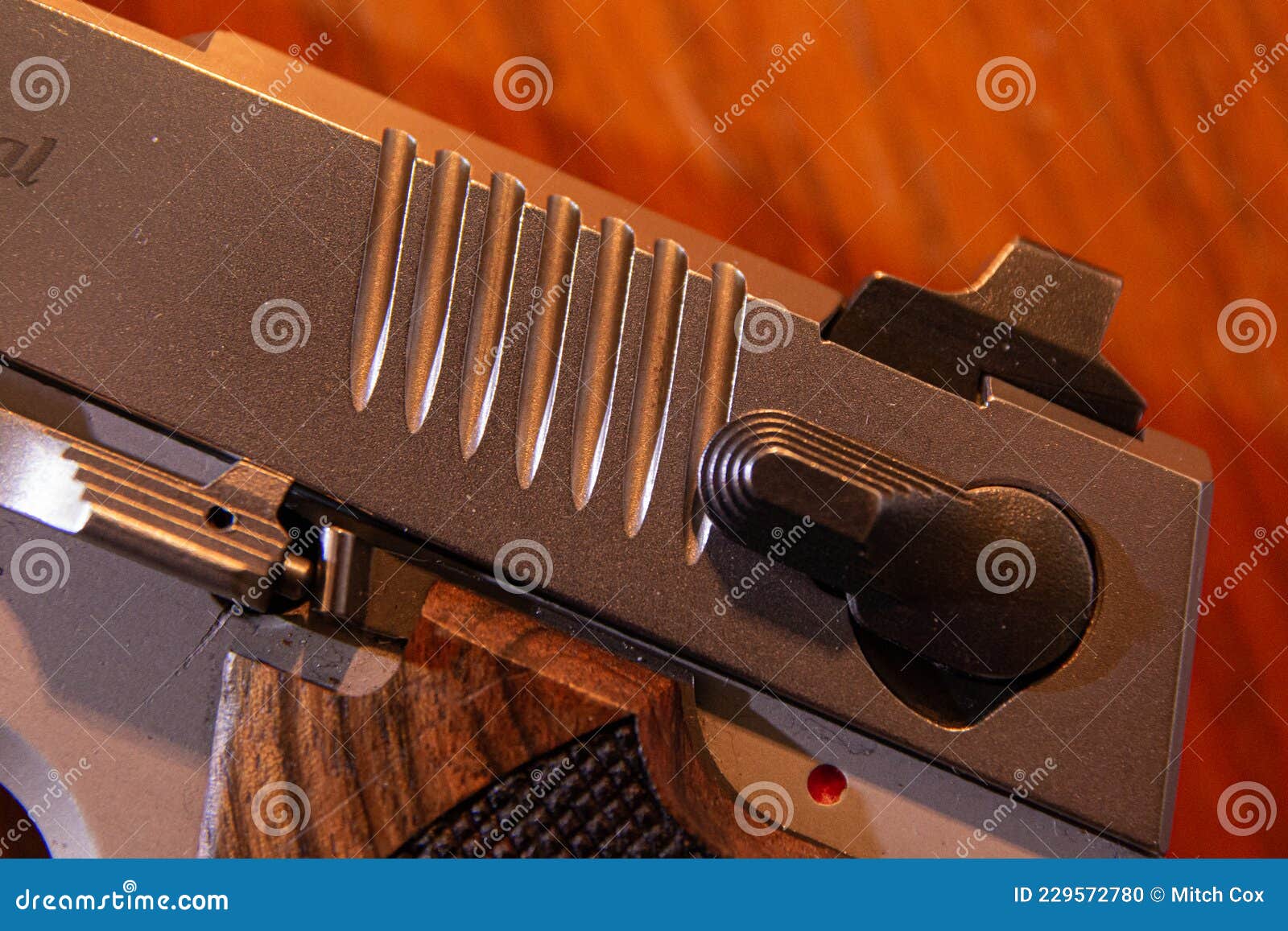 Slide Serrations and Safety Stock Photo - Image of slide, handgun ...