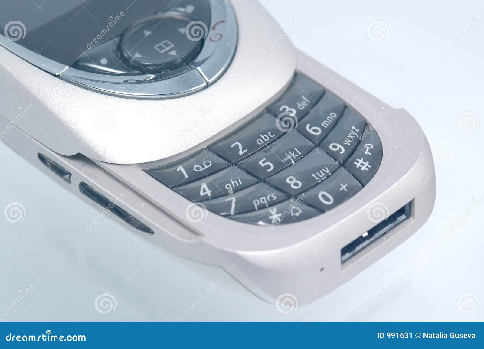 Slide Silver Cell/mobile Phone Stock Image - Image of connect, dial: 991631