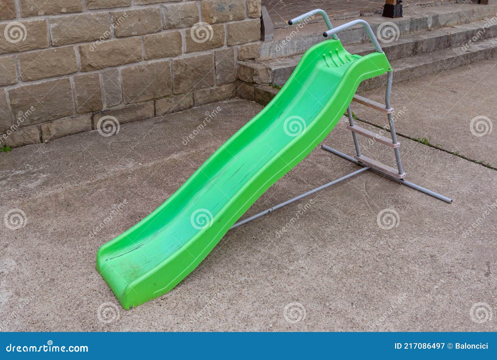 Slide Slope Playground stock image. Image of green, play - 217086497