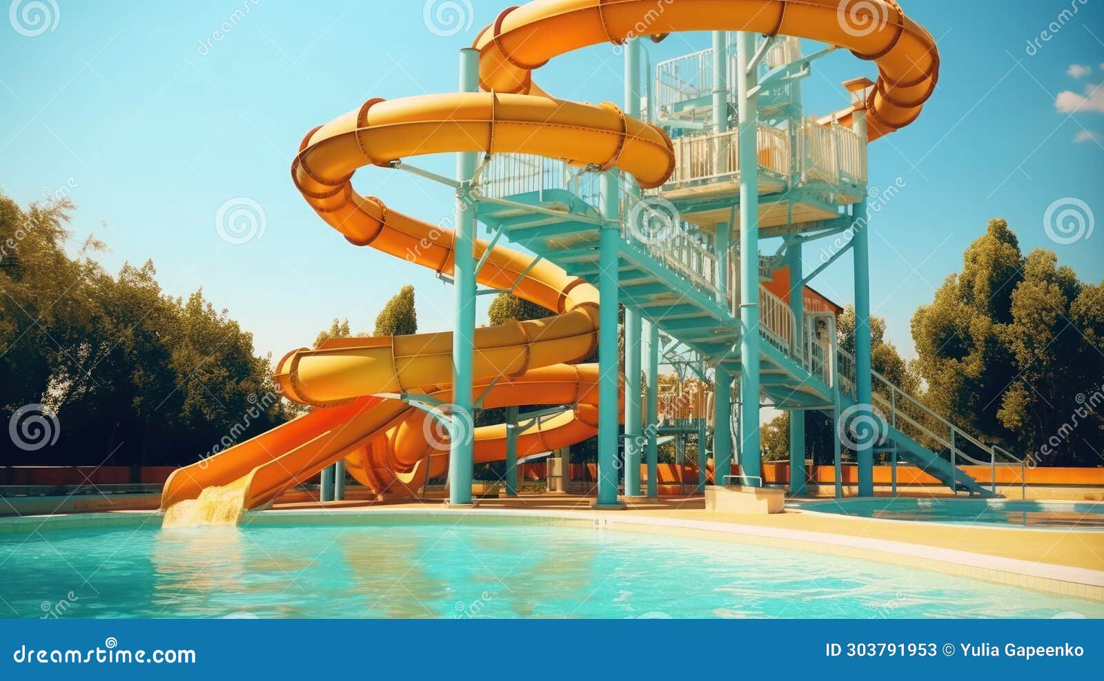 Slide in Sun Slides Water Park Stock Image - Image of leisure ...