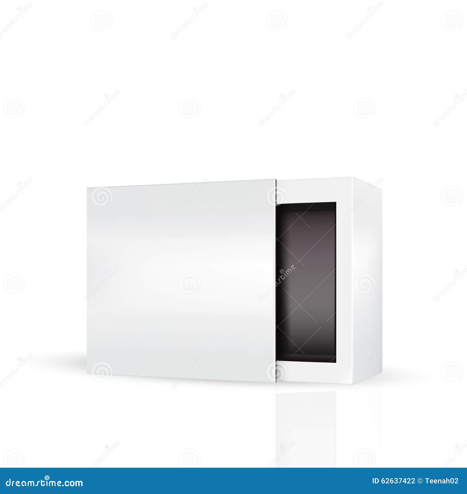 Slide Box Die Cut Mock Up Template Vector | CartoonDealer.com #124535552