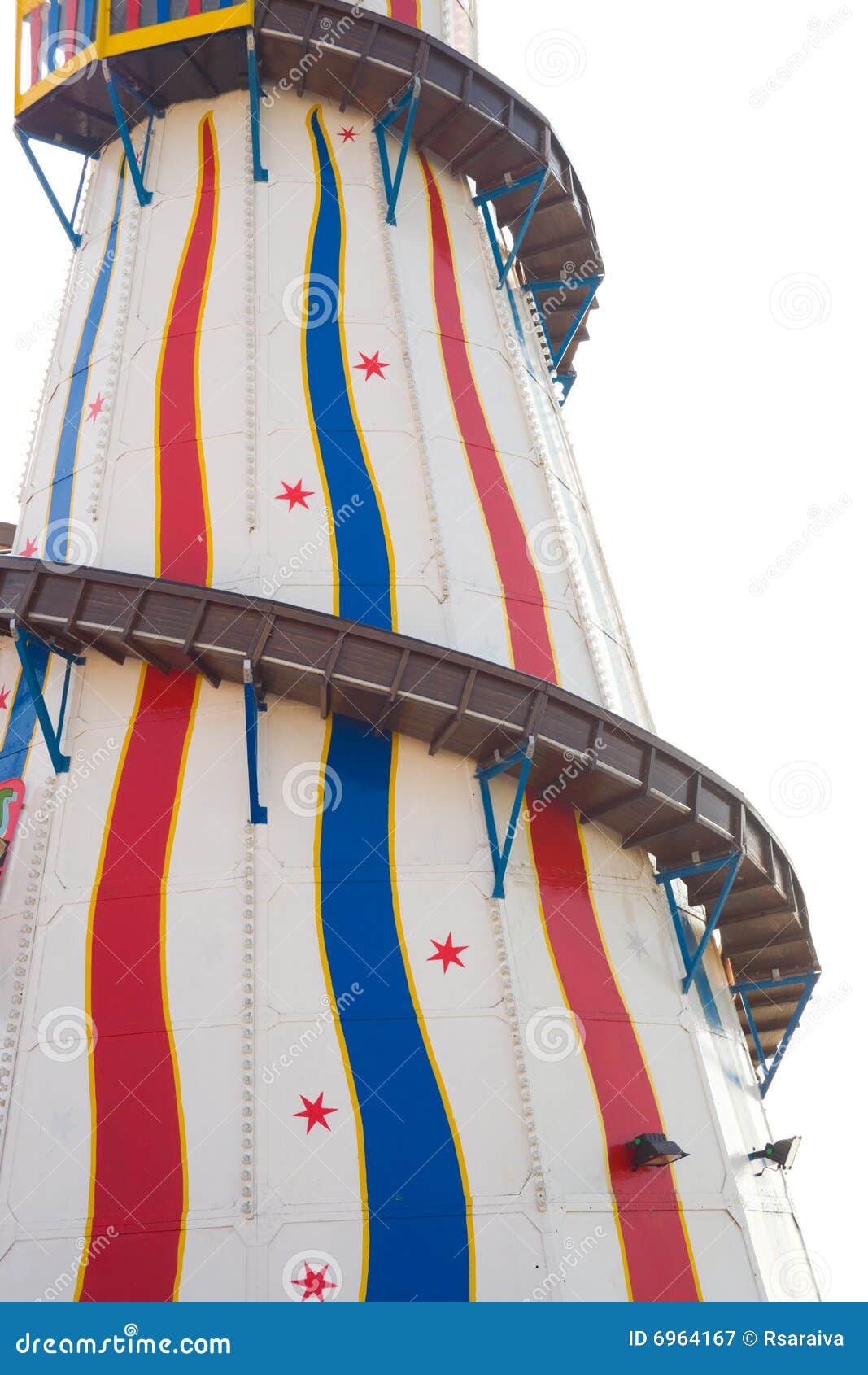 Slide tower stock image. Image of wood, tower, white, amusement - 6964167