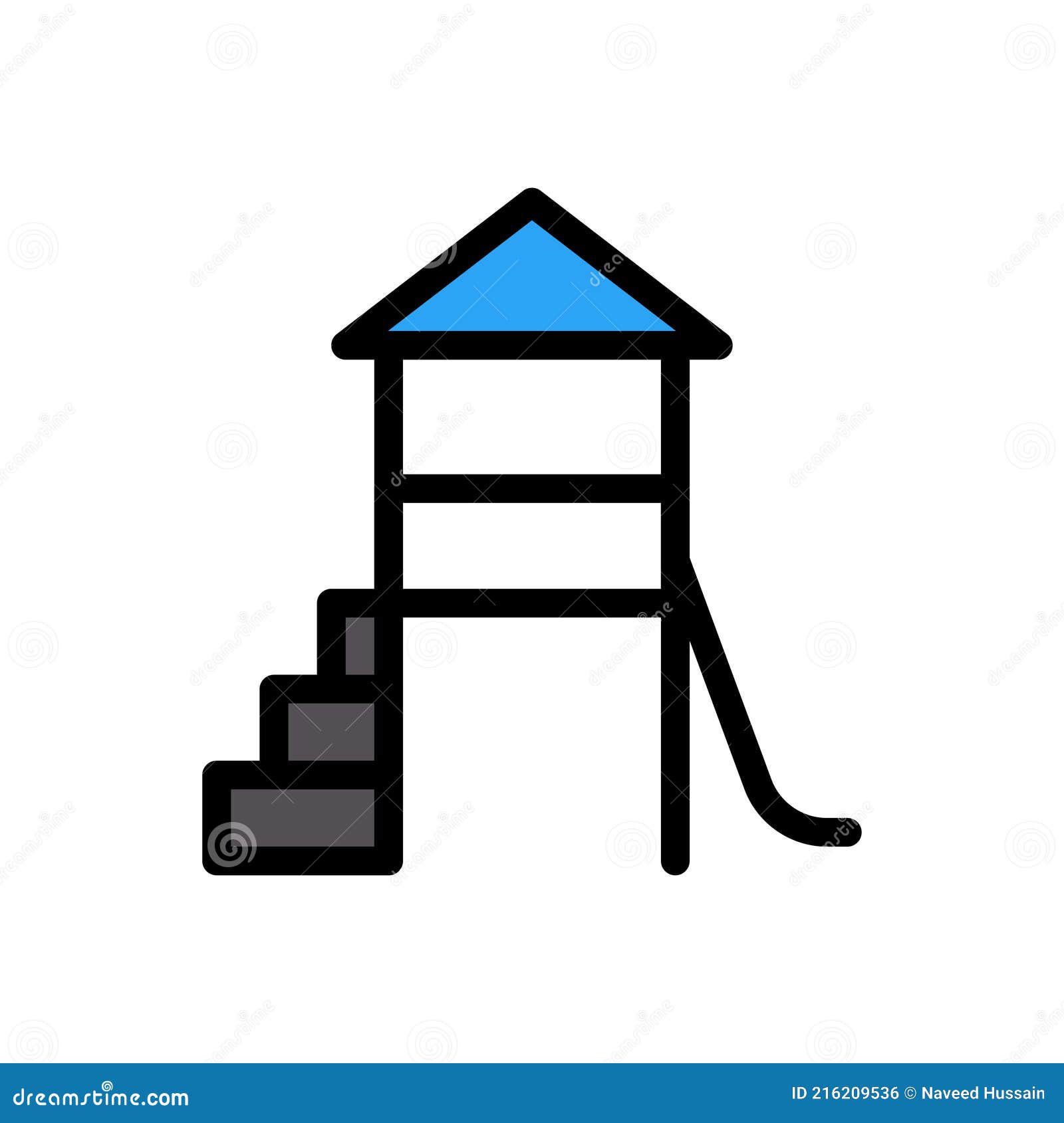 Slide stock vector. Illustration of child, slide, symbol - 216209536