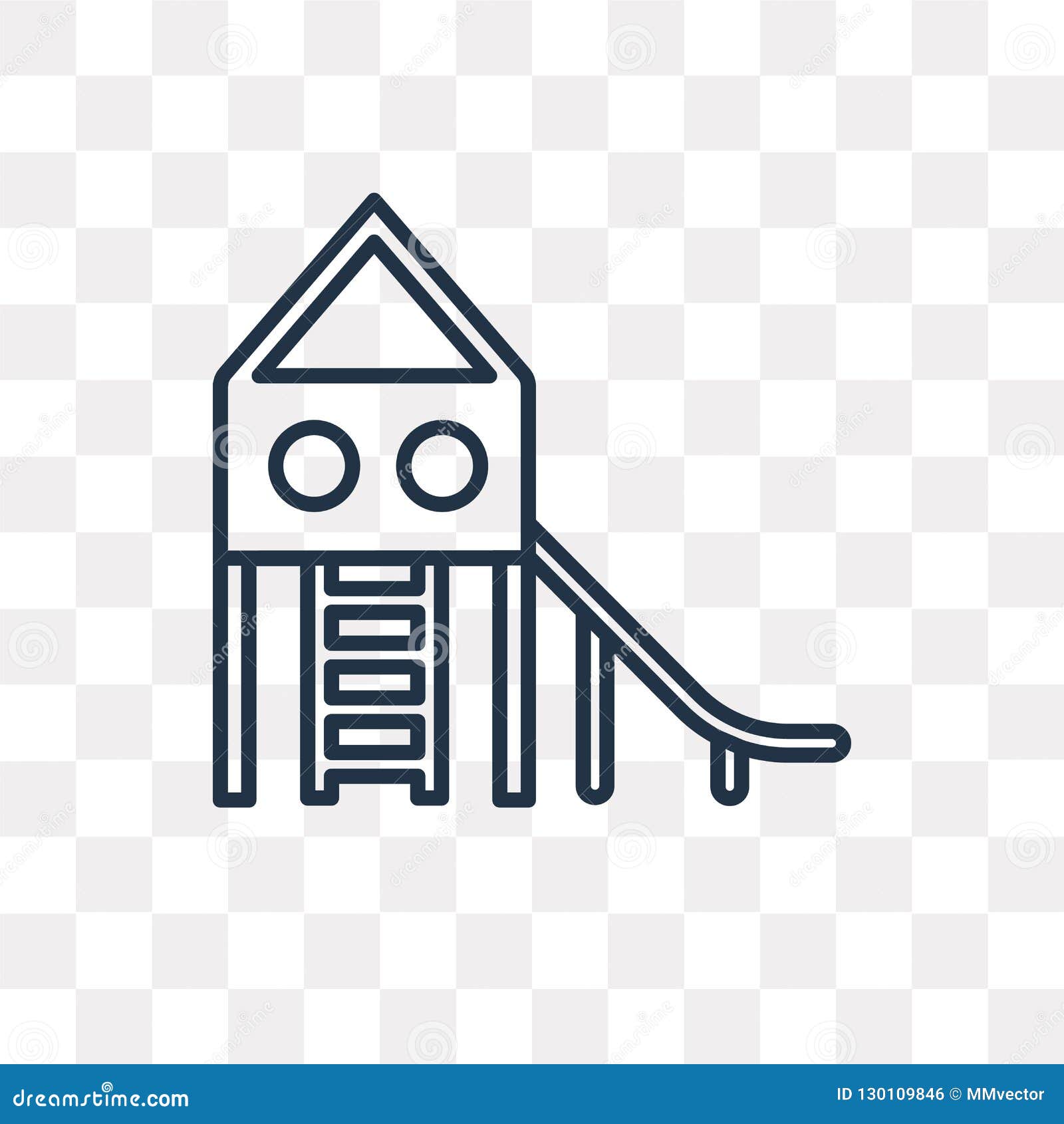 Slide Vector Icon Isolated on Transparent Background, Linear Slide ...