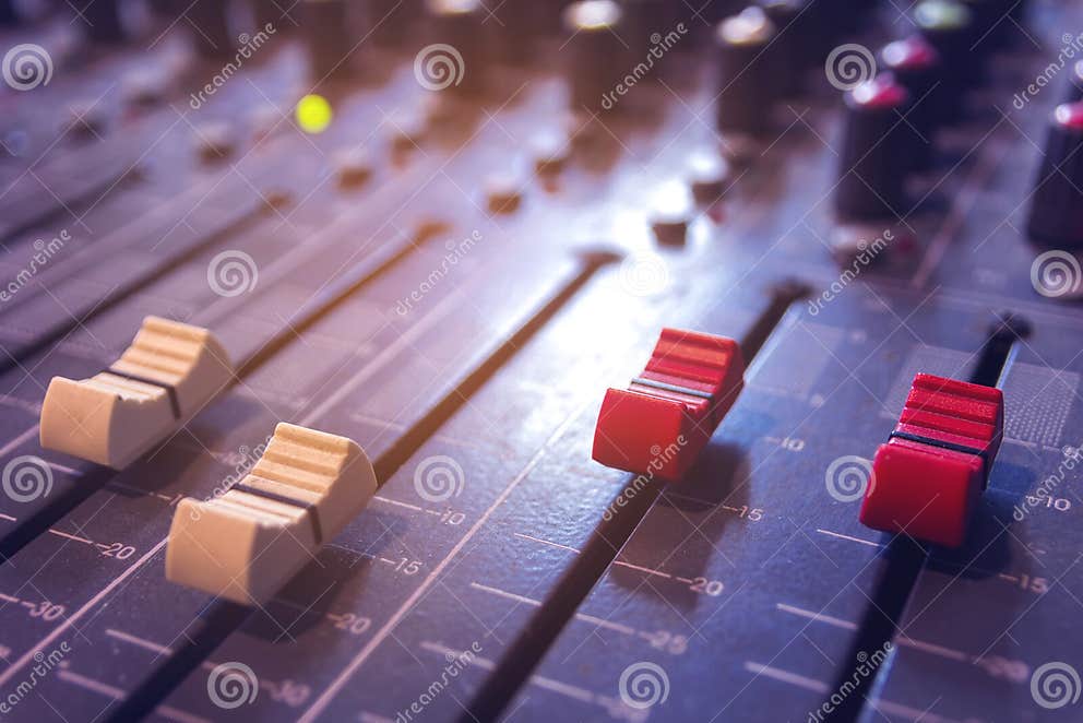 Slide the volume control. stock image. Image of equipment - 138269903