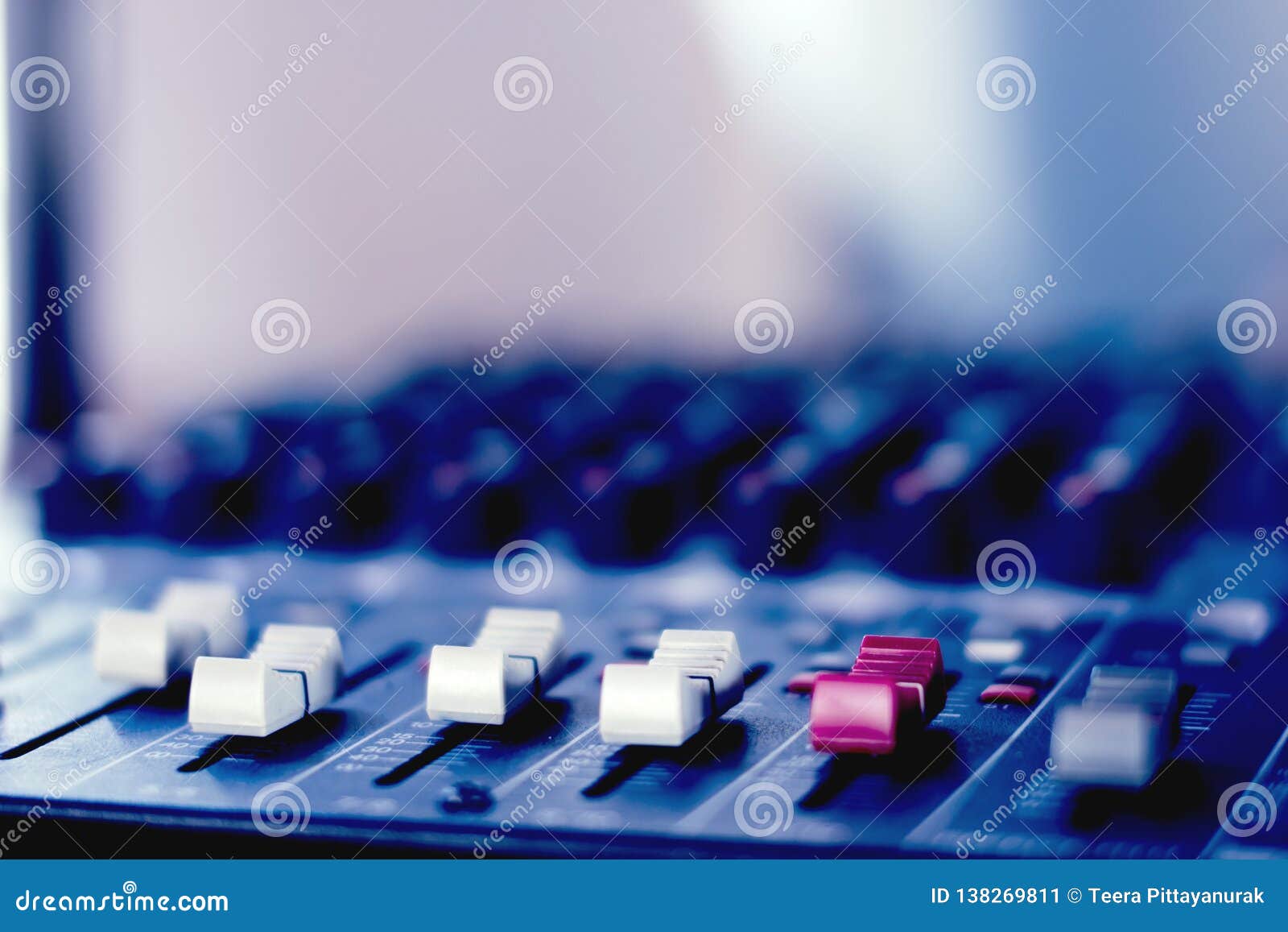 Slide the volume control. stock image. Image of editing - 138269811