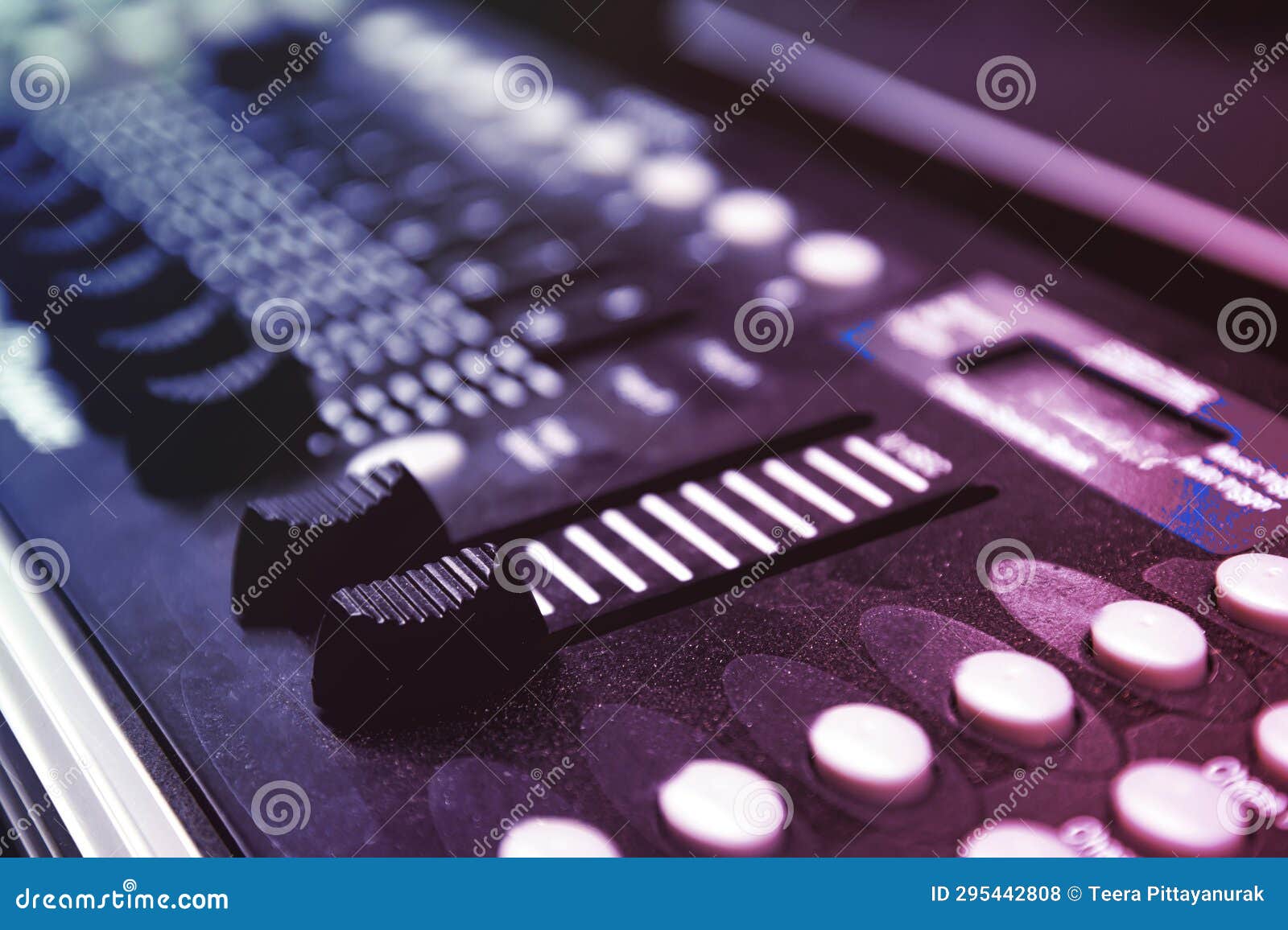Slide Volume Mixer in a Professional Recording Studio Stock Photo ...