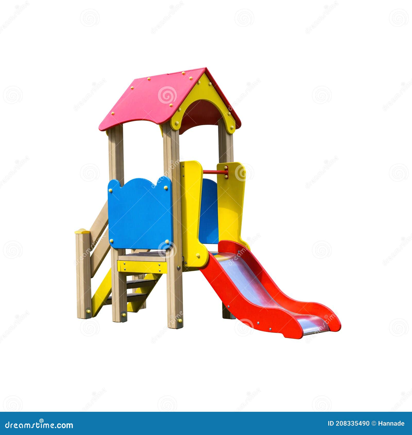 Slide on white background stock photo. Image of entertainment - 208335490