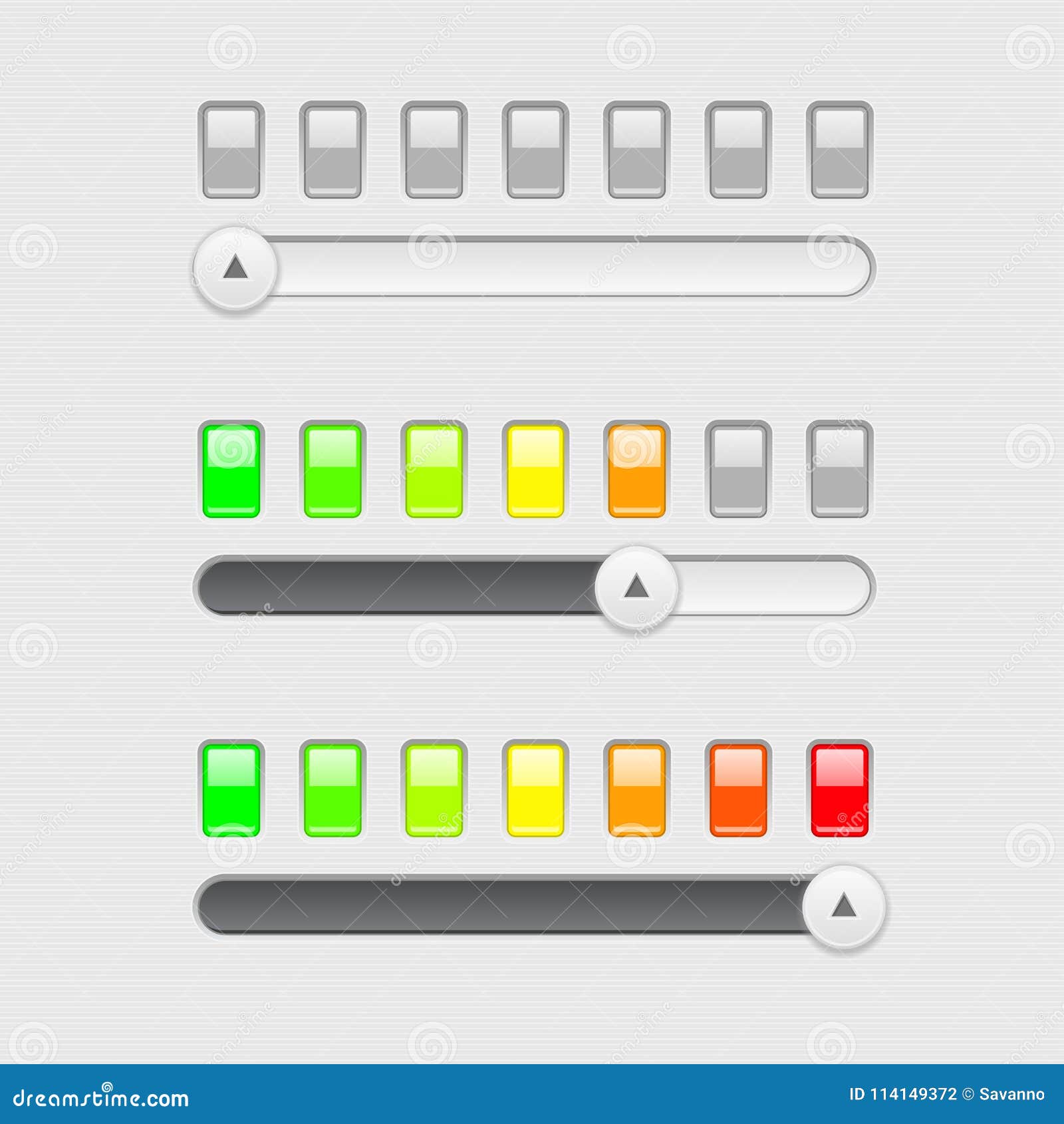 Slider Bar. with Colored Level Indication Stock Vector - Illustration ...