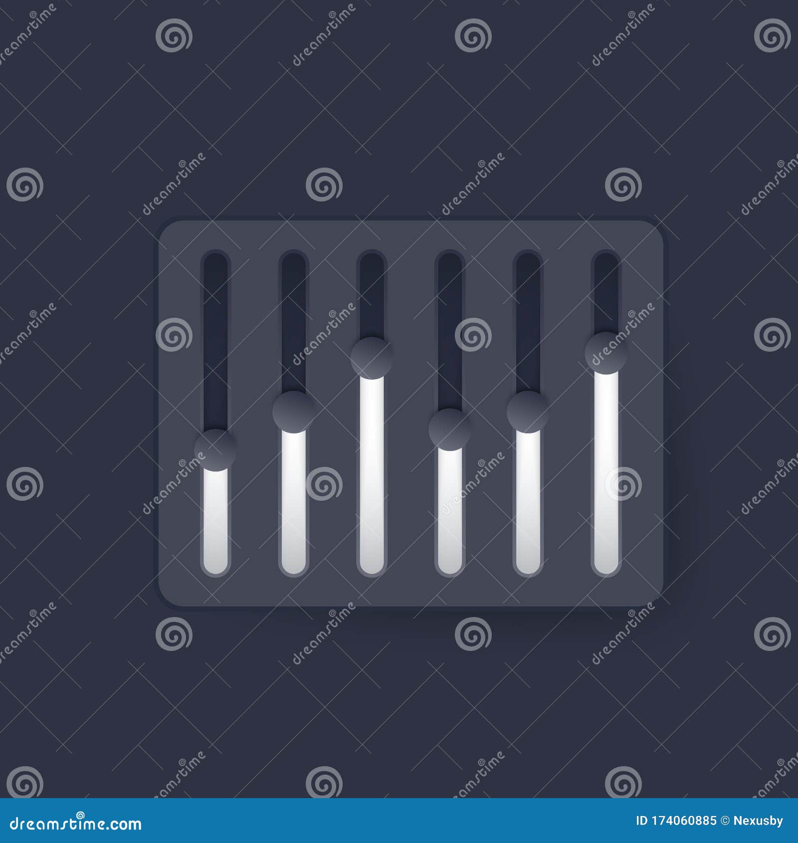 Slider bar, vector design stock vector. Illustration of knob - 174060885