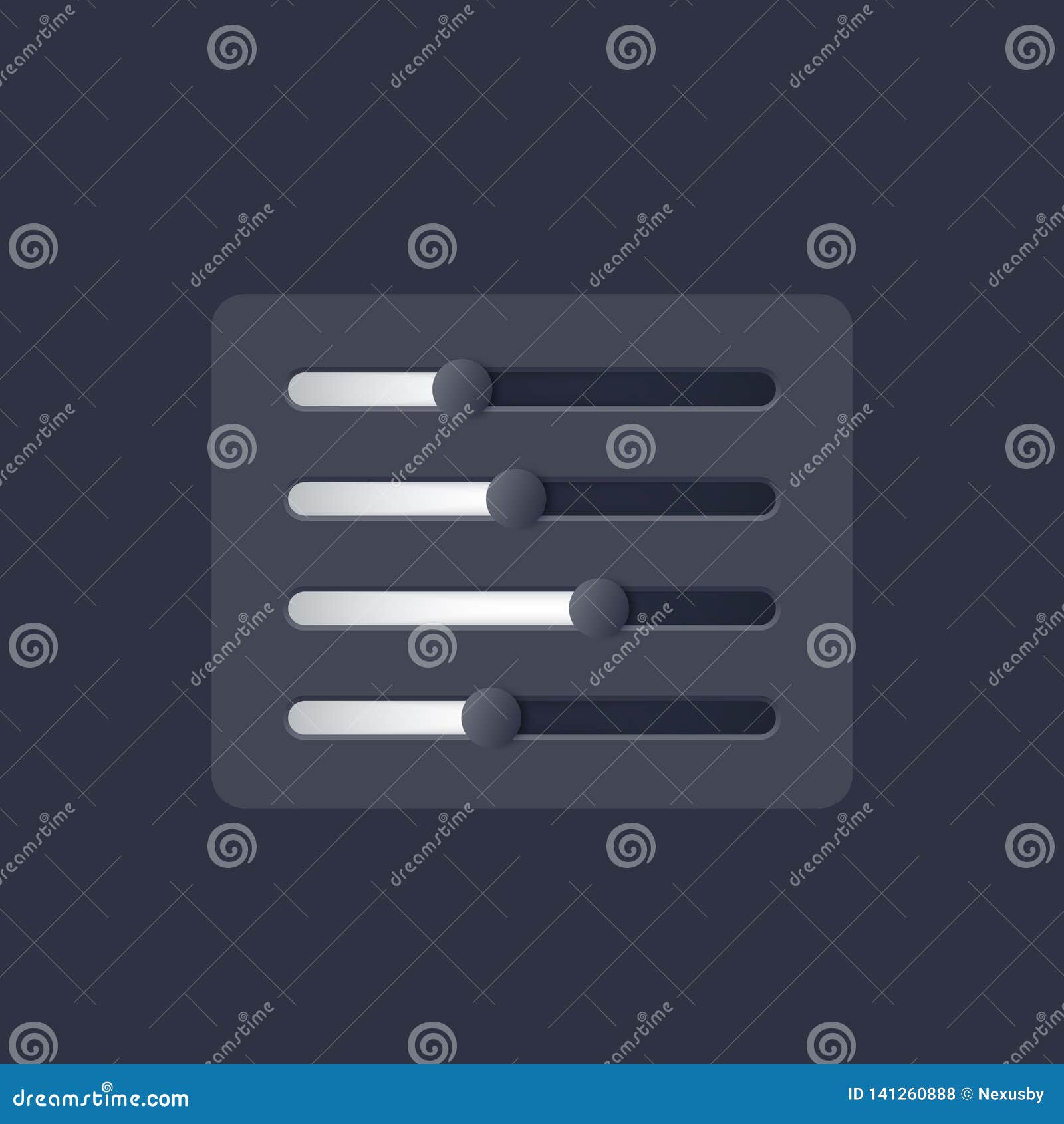 Slider bar vector stock vector. Illustration of icon - 141260888