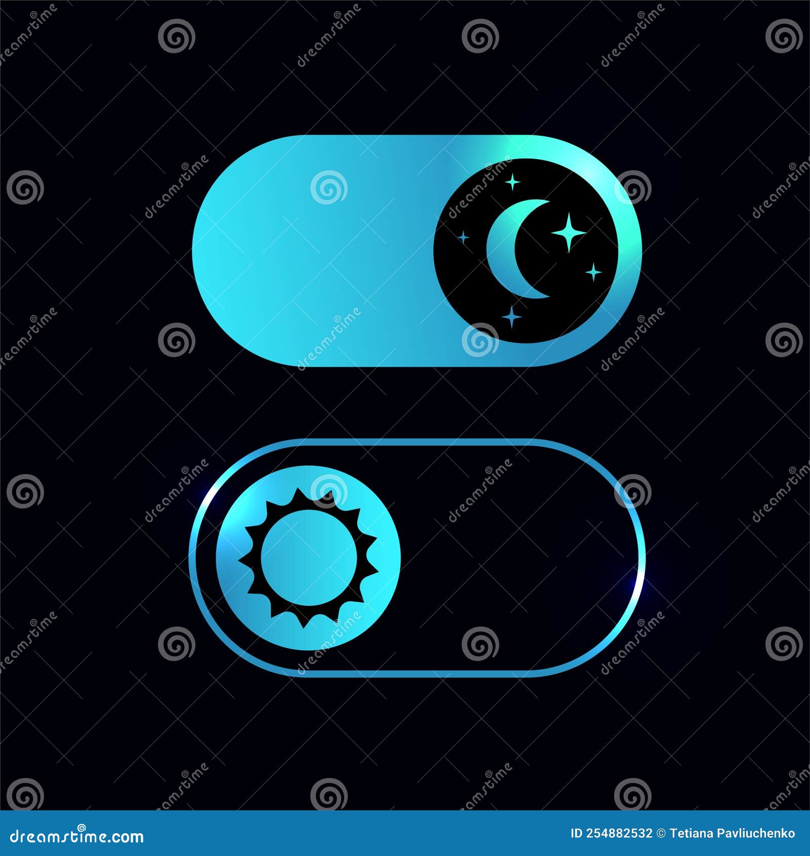 Slider Day Night stock vector. Illustration of phone - 254882532