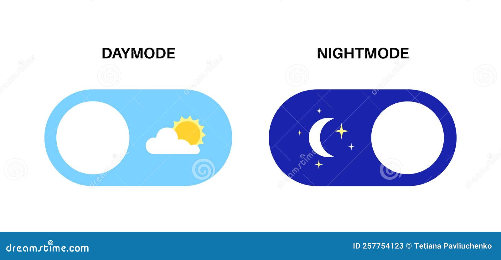 Slider Day Night stock vector. Illustration of push - 257754123