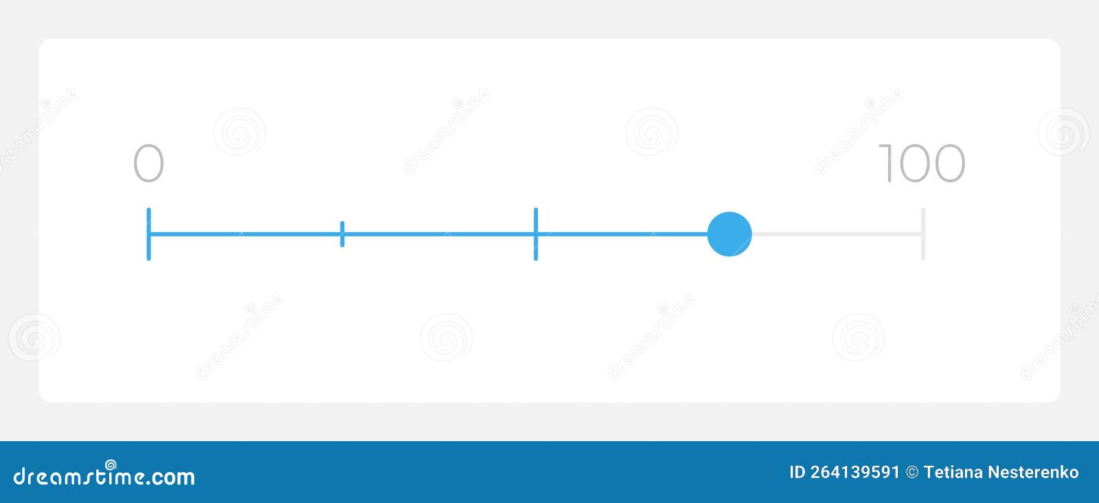 Slider with Dividers UI Element Template Stock Vector - Illustration of ...