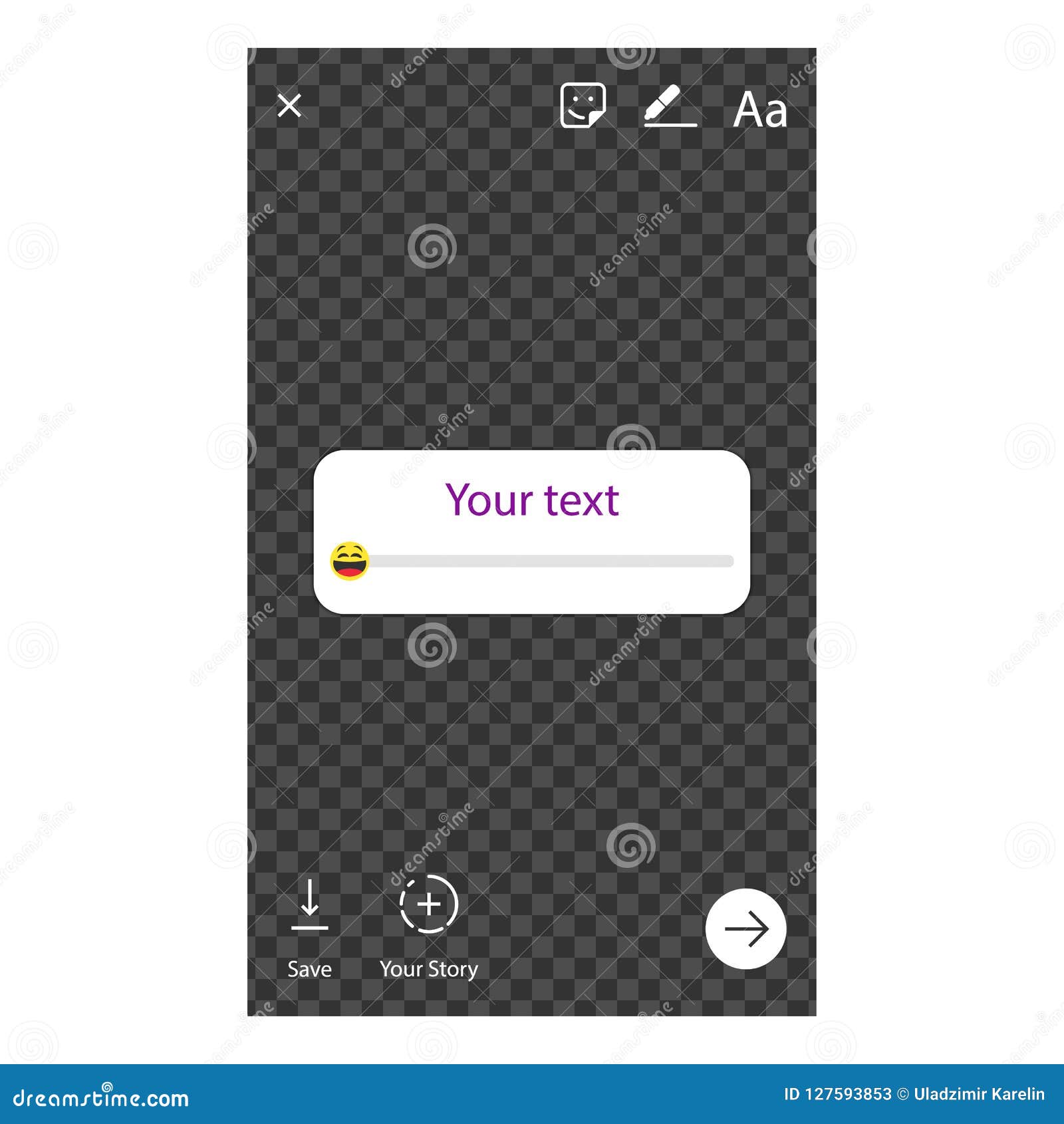 Slider Emoji in Social Media. Interface a Poll. Template a Poll for ...