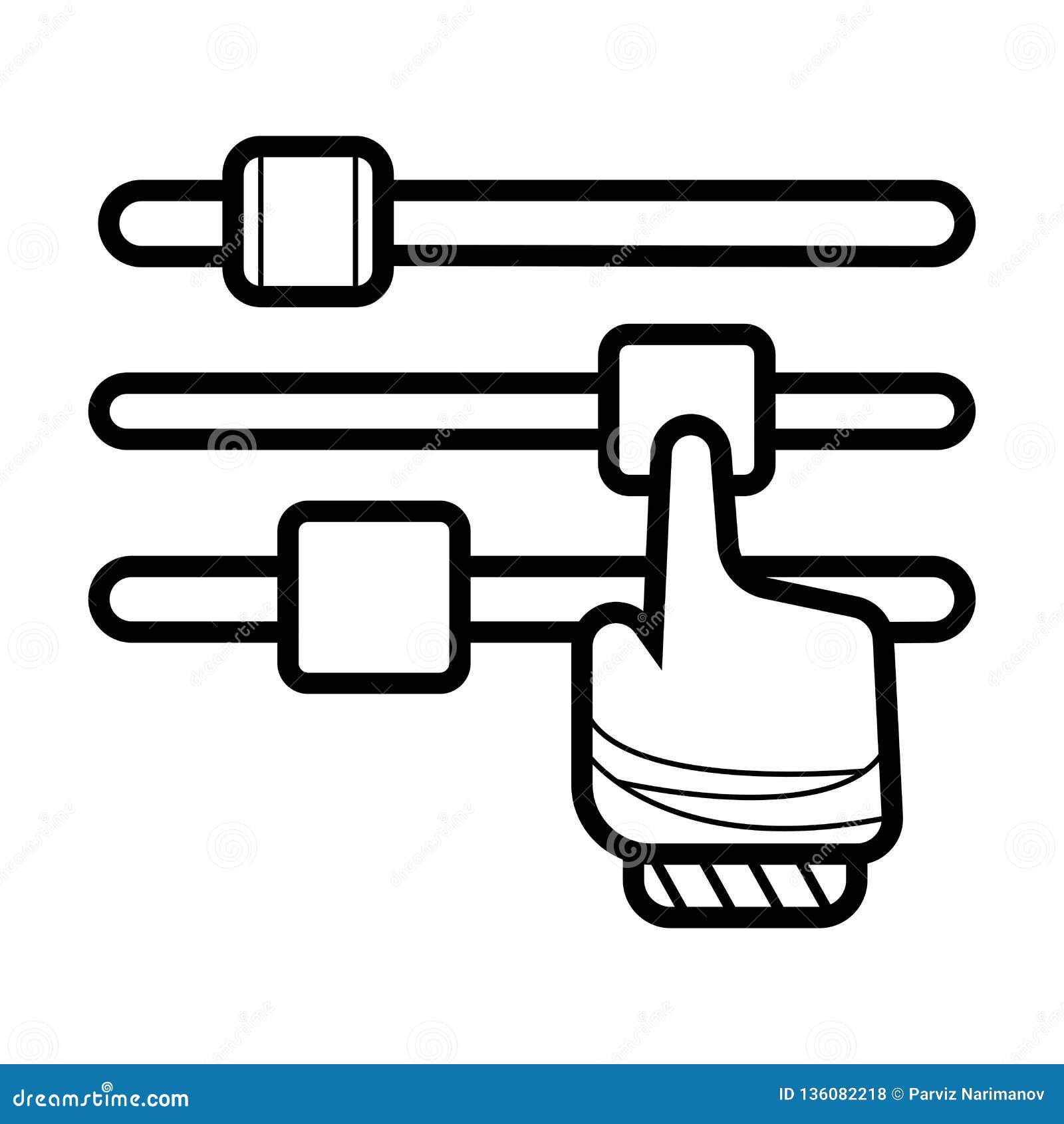 Slider icon vector stock vector. Illustration of equalizer - 136082218