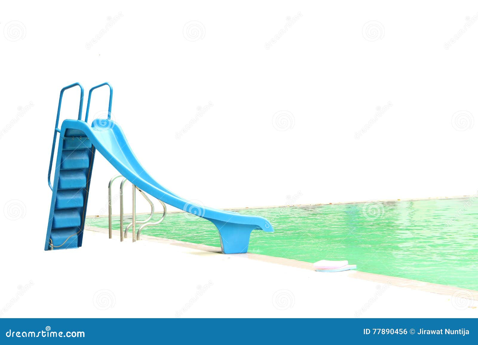 Slider in swimming pool stock photo. Image of recreation - 77890456