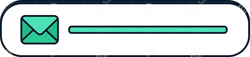 Slider Switch with Closed Paper Envelope Symbol Stock Vector ...