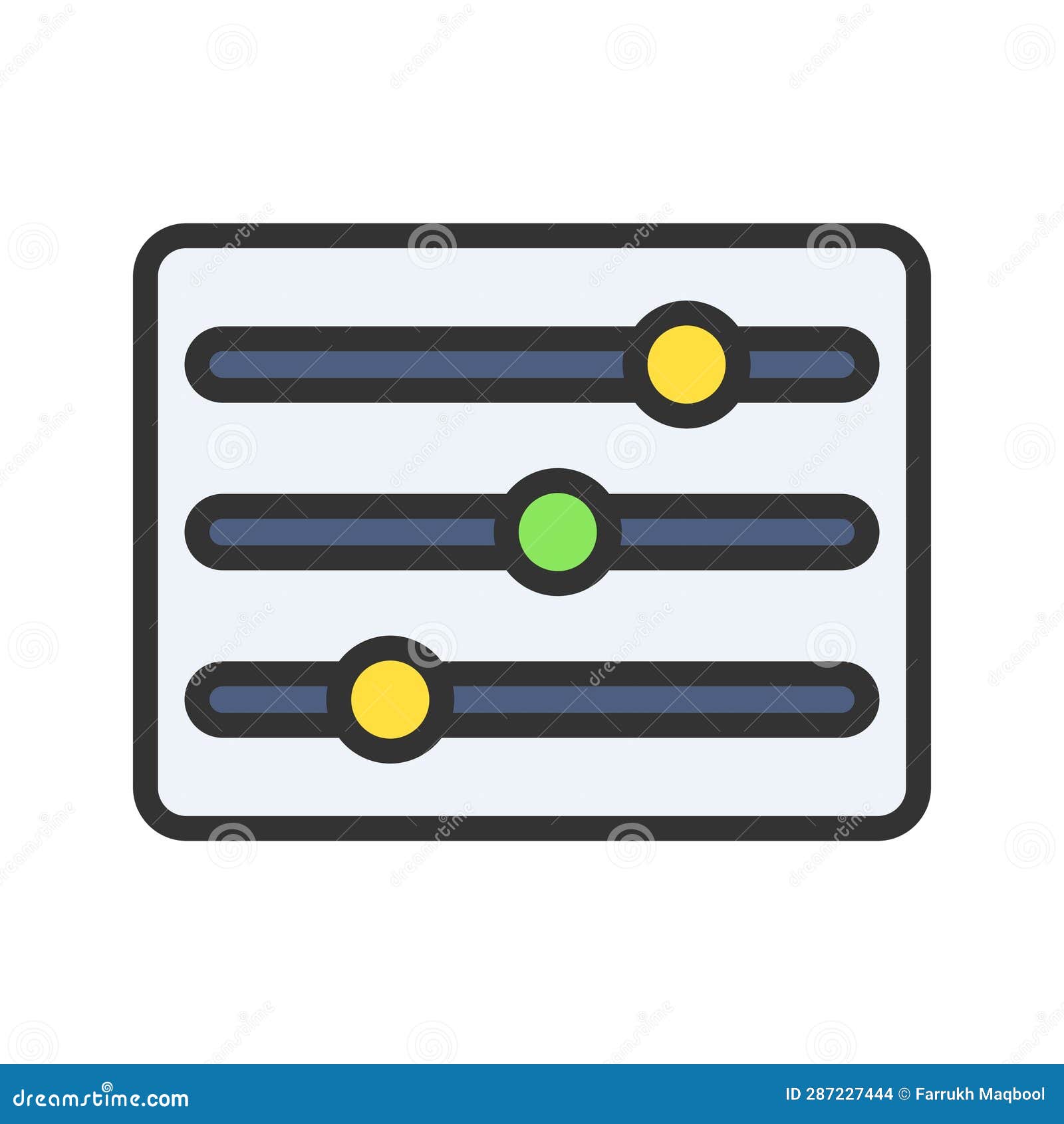 Slider Tool Icon Image. stock vector. Illustration of options - 287227444