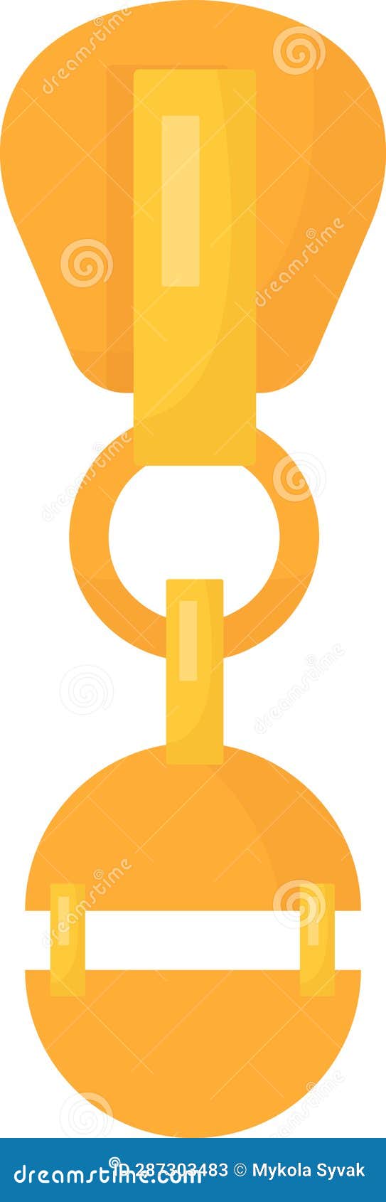 Slider for Zipper stock illustration. Illustration of vector - 287303483