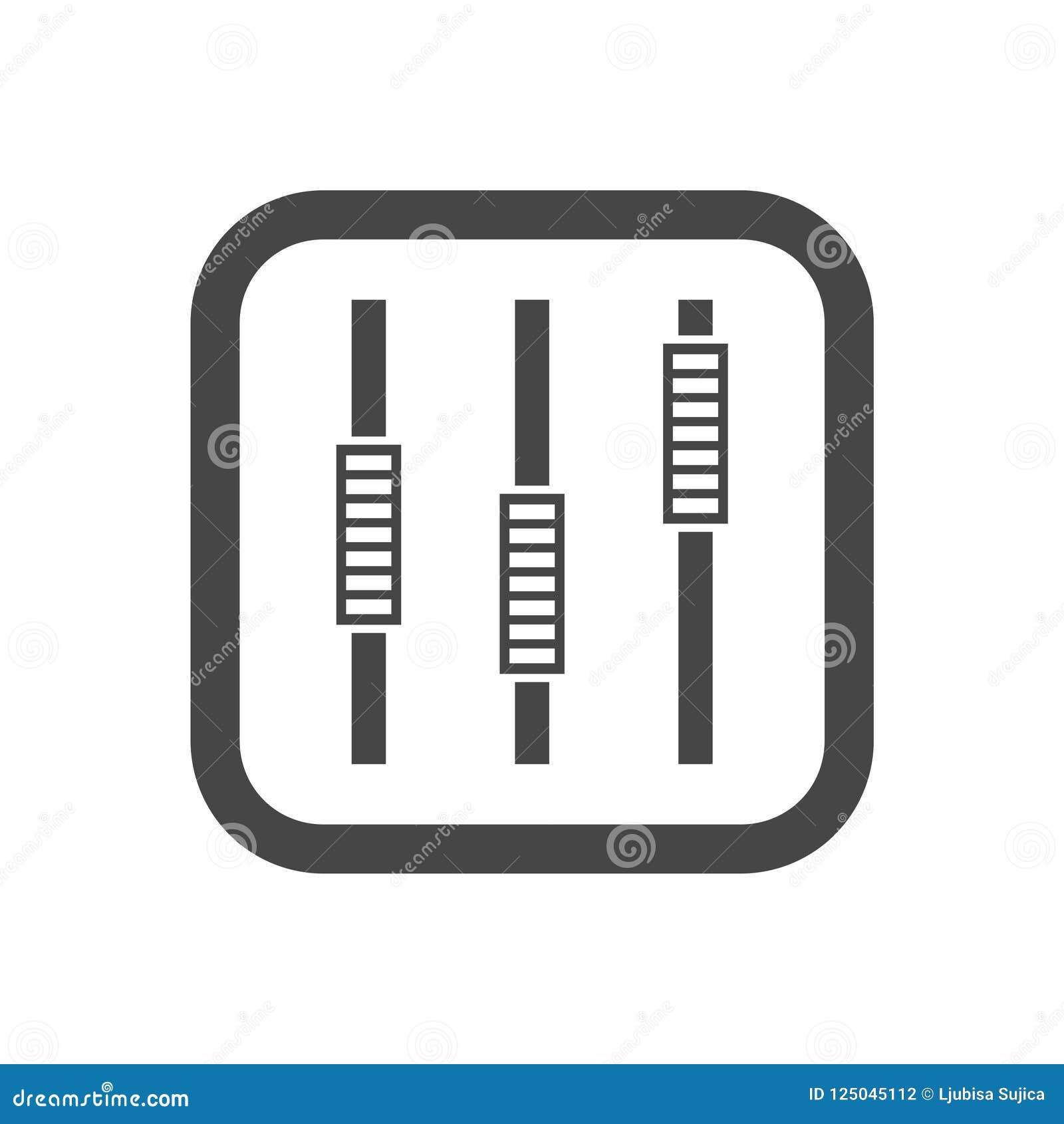 Sliders or Faders Control Board, Fader Icon Stock Vector - Illustration ...