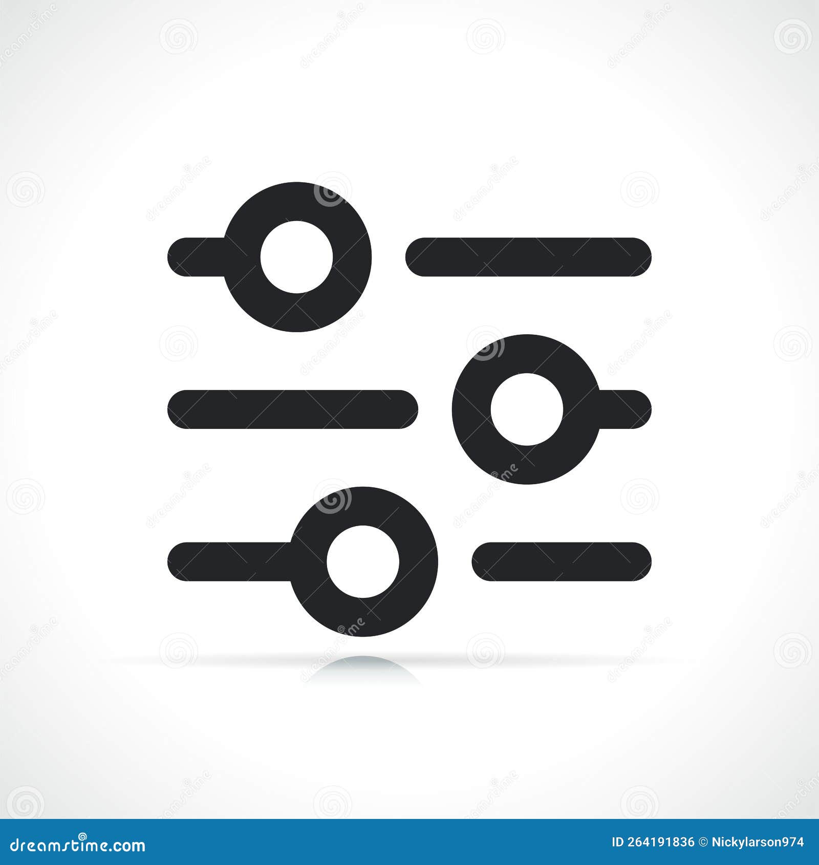 Sliders or Filters Buttons Icon Stock Vector - Illustration of settings ...