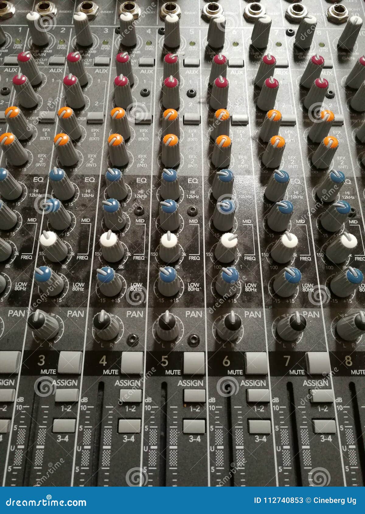 Sliders of Sound Controller in Recording Studio Stock Image - Image of ...