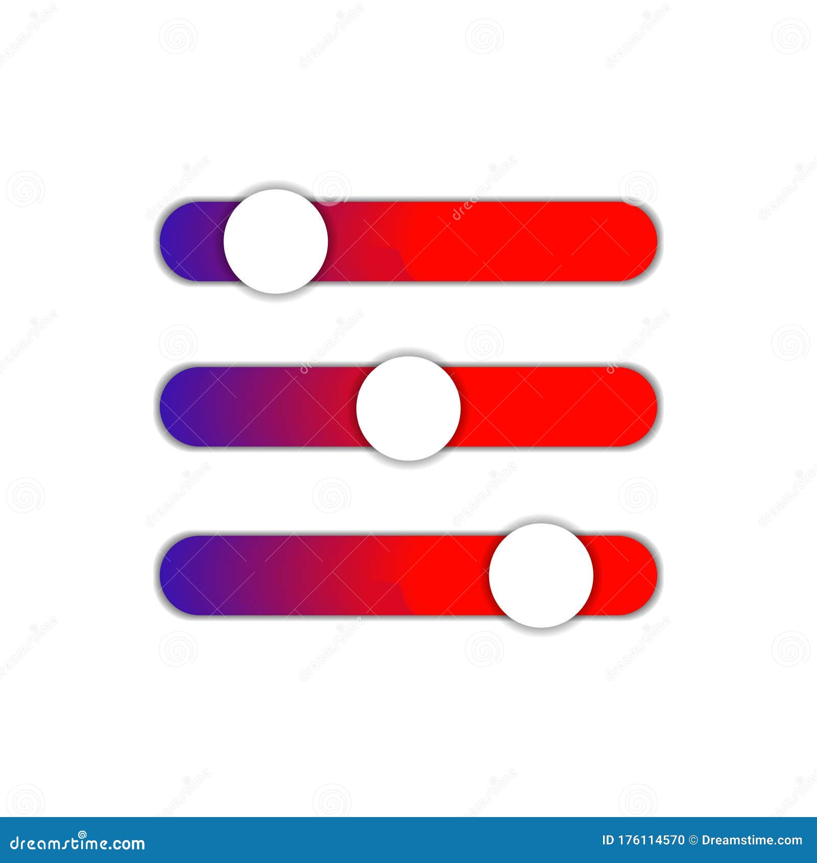 Sliders Ui. Icon Buttons for Mobile Menu and Navigation. Stock Vector ...