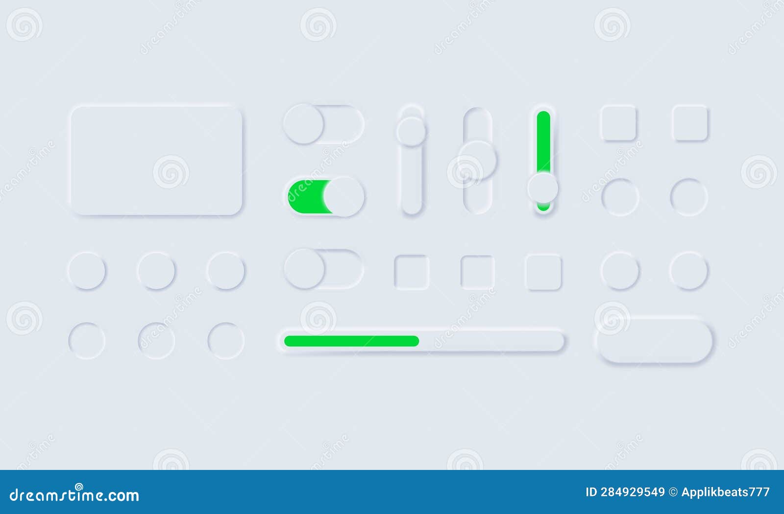 Sliders for Websites, Mobile Menu, Navigation and Apps. Neumorphic UI ...