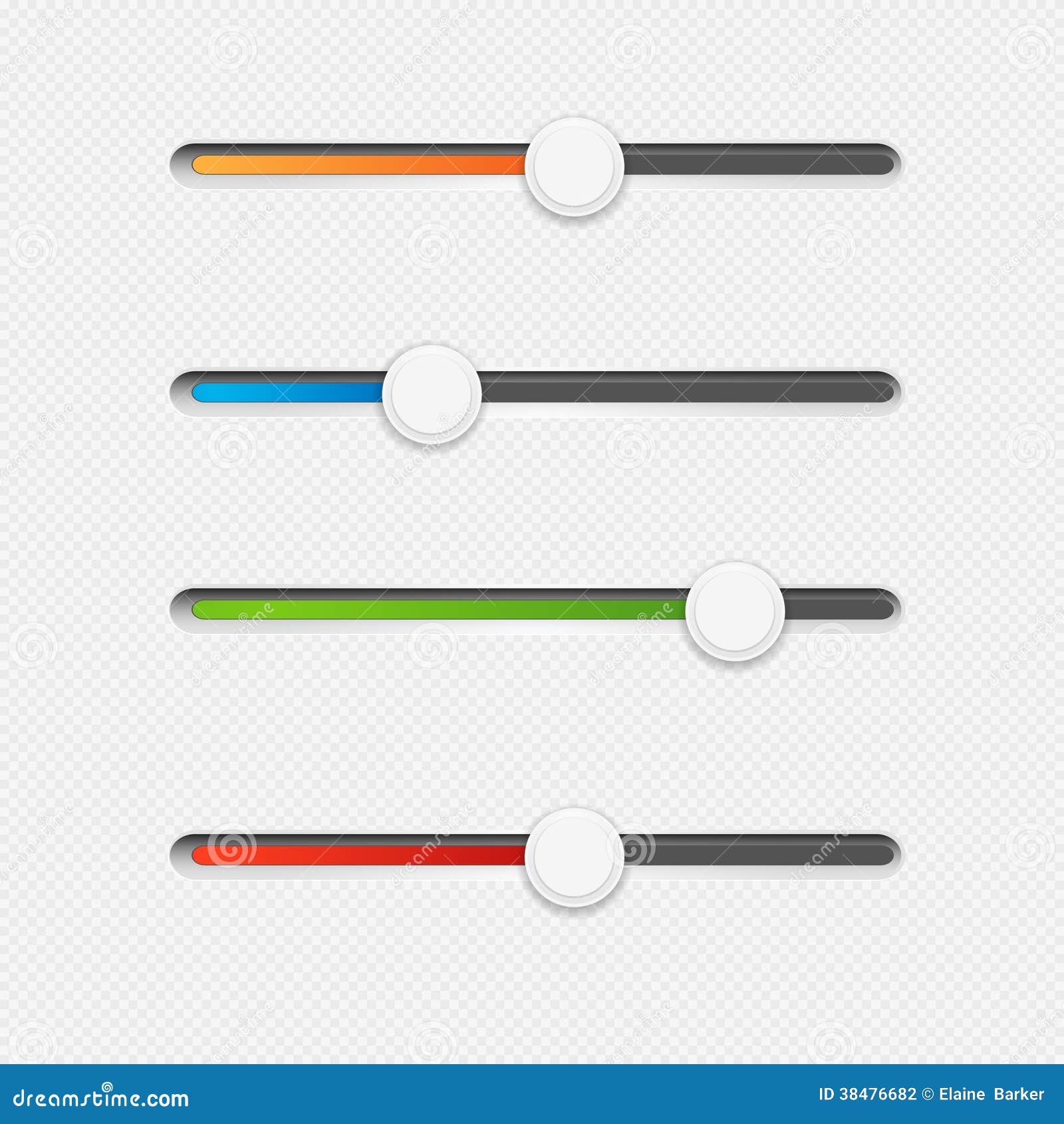 Sliders on white stock vector. Illustration of options - 38476682