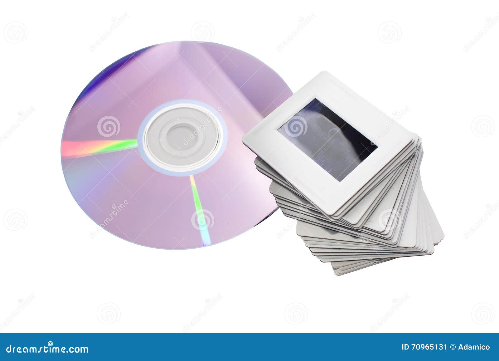 Slides And Dvd: Two Image Archiving Systems Royalty-Free Stock ...