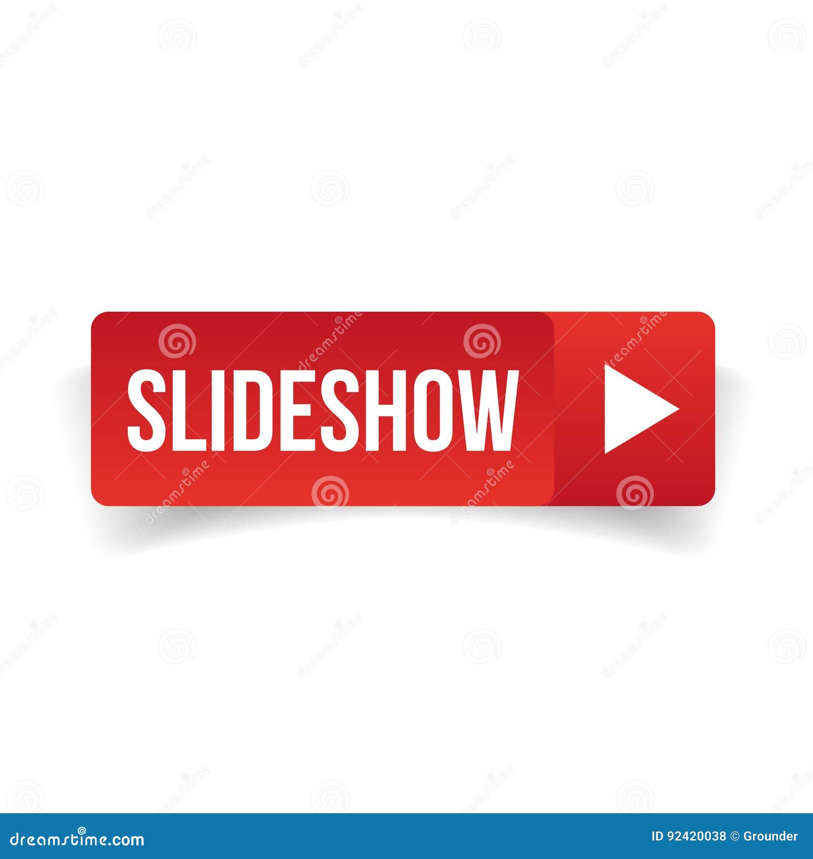 Slideshow Button Vector Red Stock Vector - Illustration of flat, circle ...