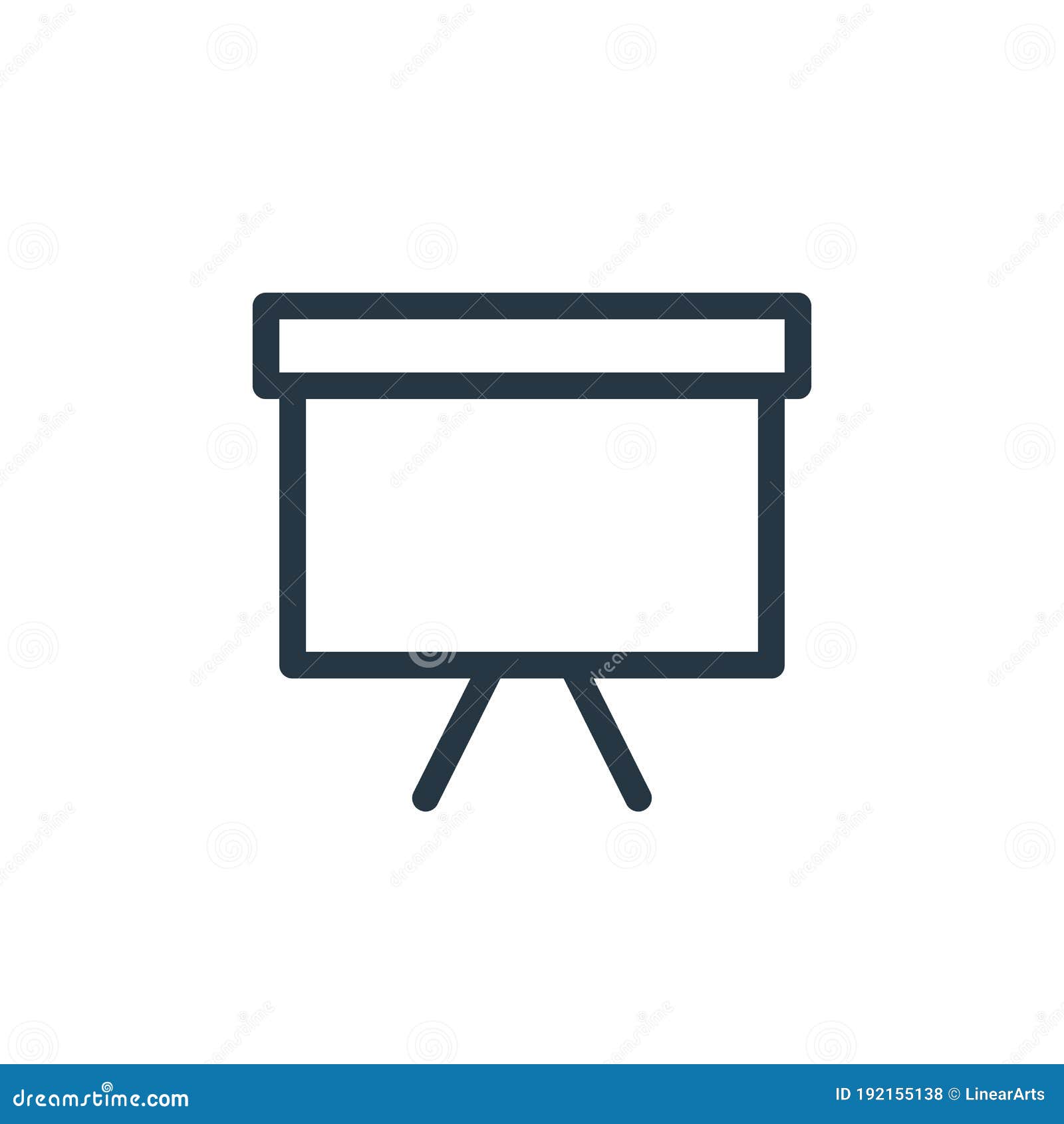 Slideshow Icon Vector from School Concept. Thin Line Illustration of ...