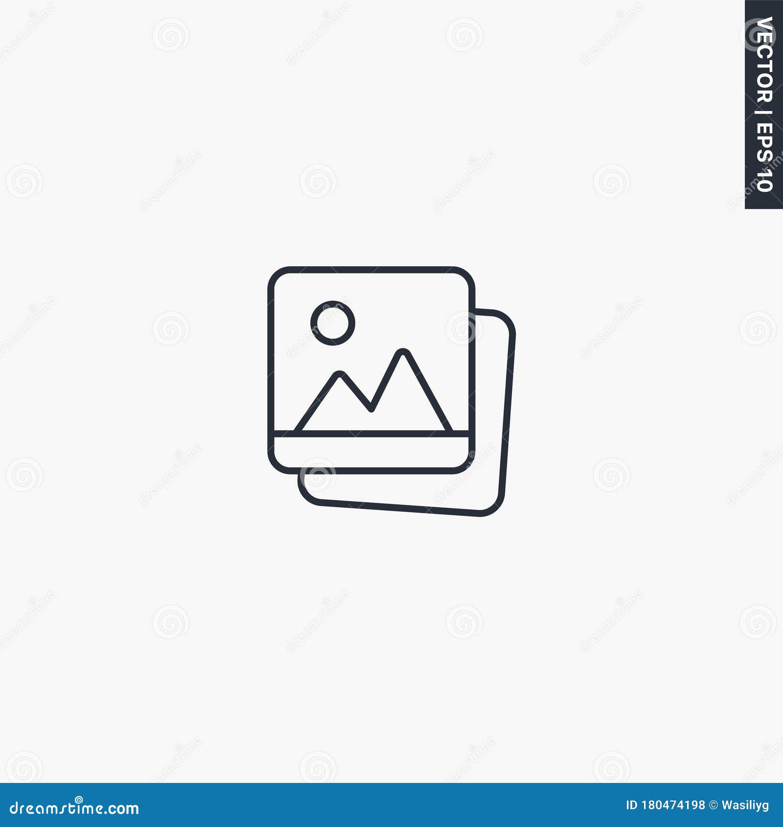 Slideshow, Linear Style Sign for Mobile Concept and Web Design Stock ...