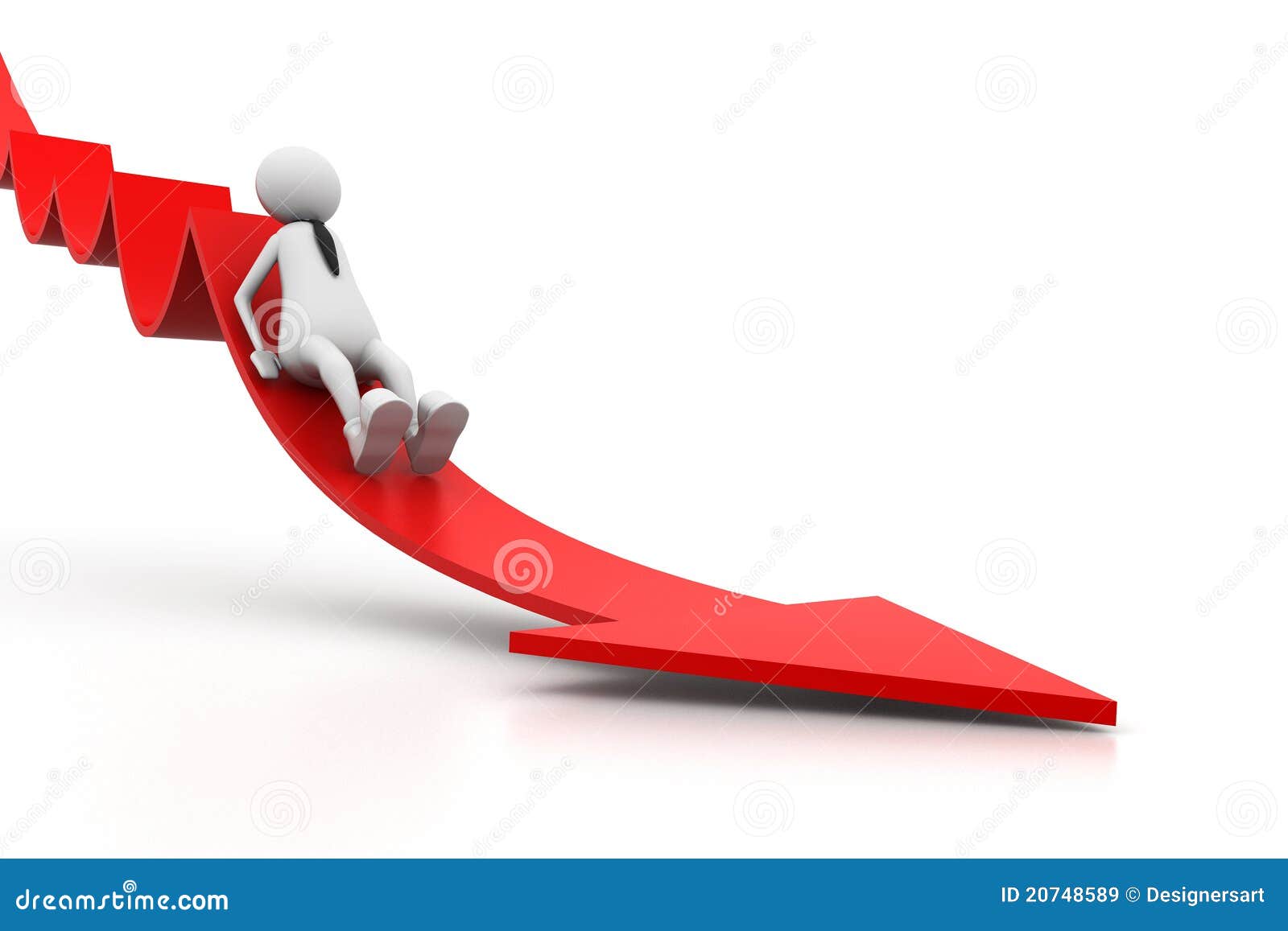 Sliding from Arrow of Breakdown Stock Illustration - Illustration of ...